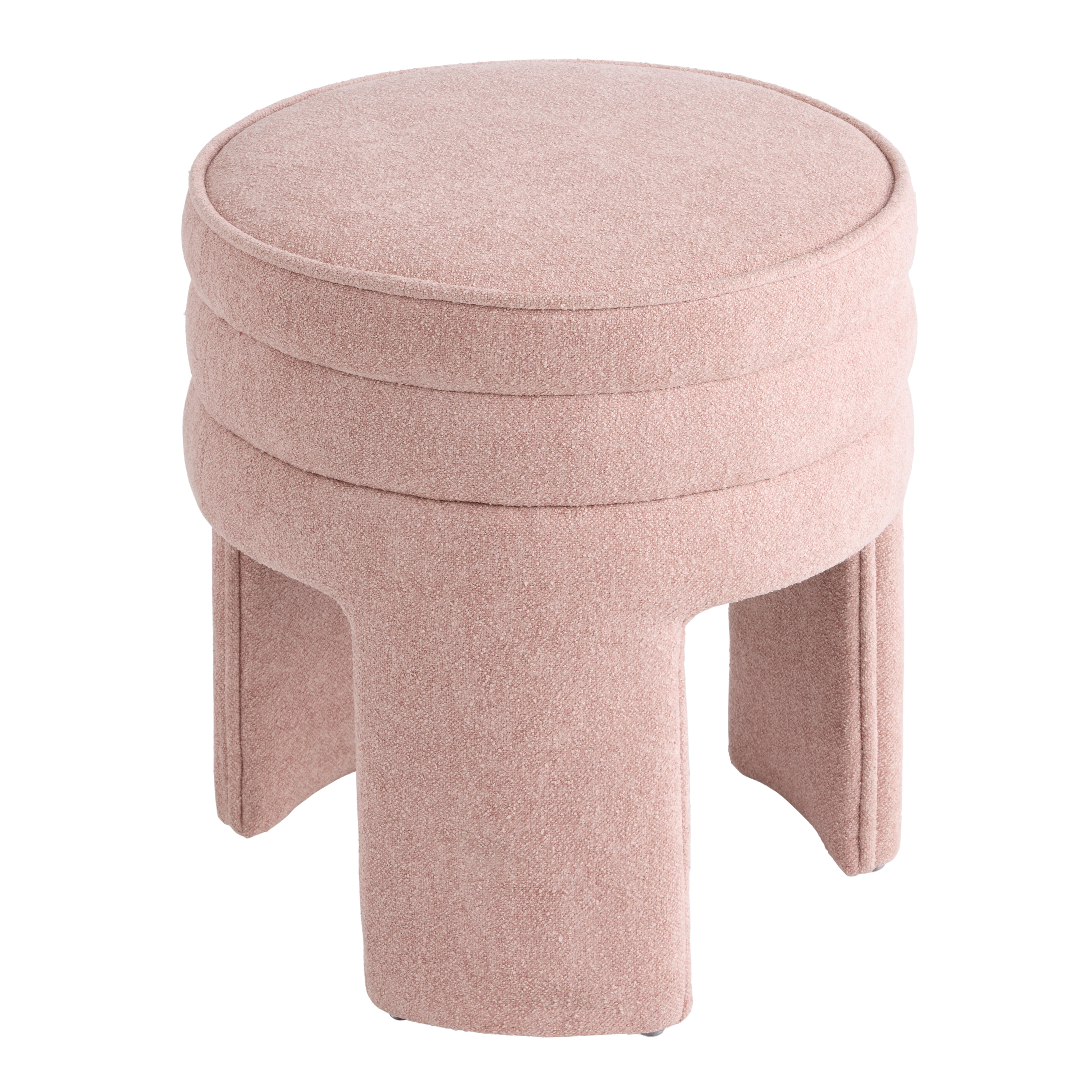 Elmore Chenille Tri Leg Upholstered Stool - World Market