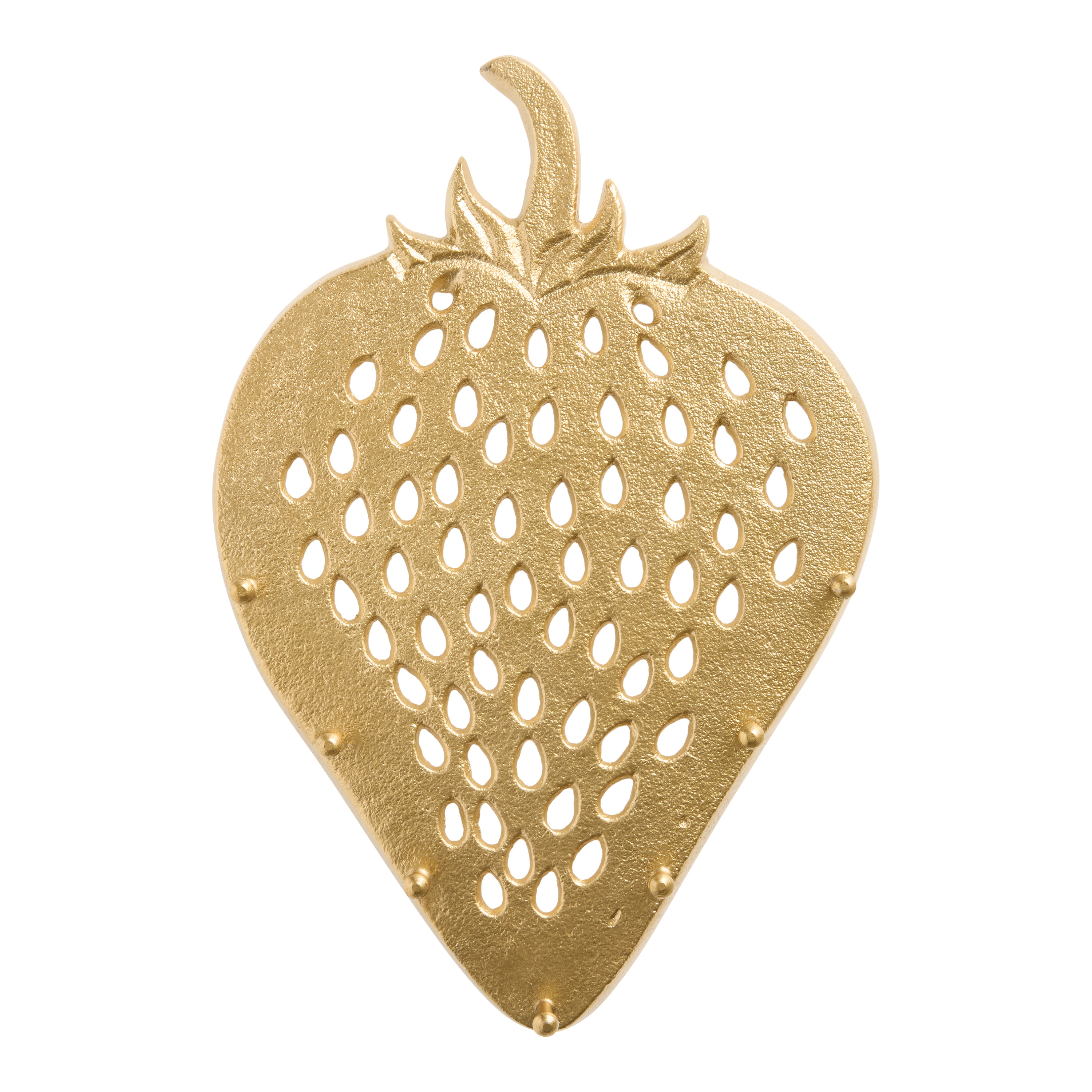 Gold Metal Strawberry Wall Jewelry Holder - World Market