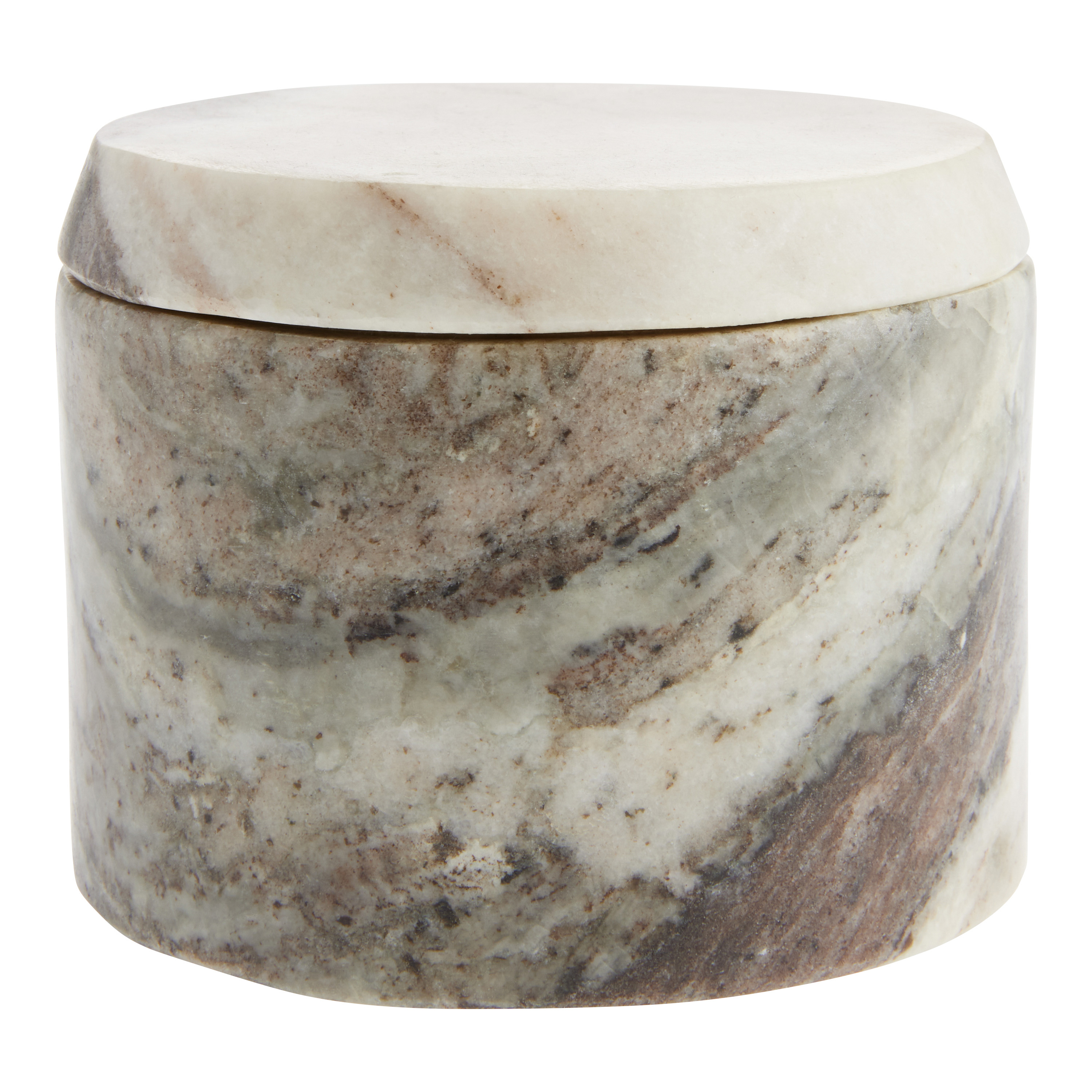 Toronto Brown Marble Canister With Lid - World Market