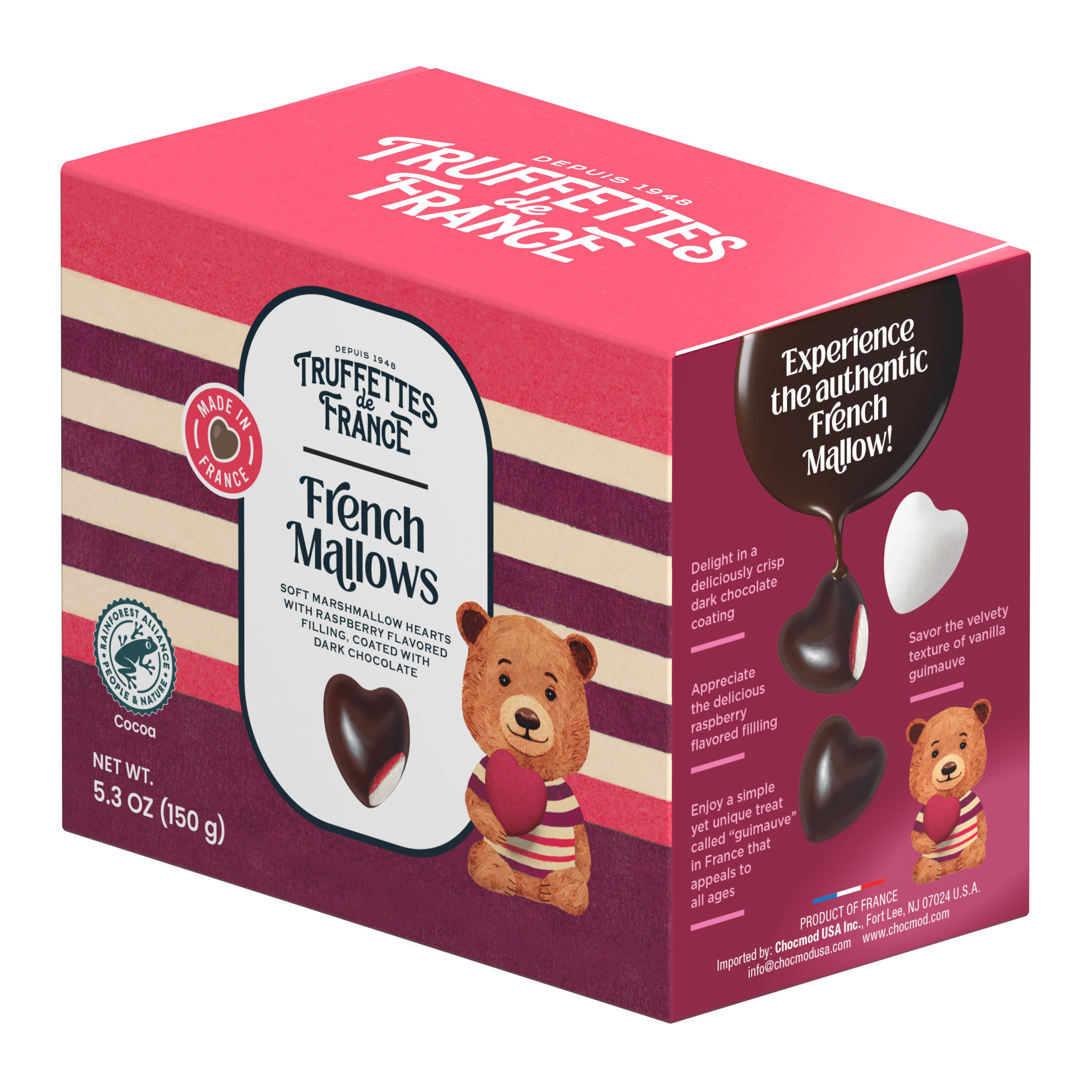 Truffettes de France Marshmallow Raspberry Dark Chocolates - World Market