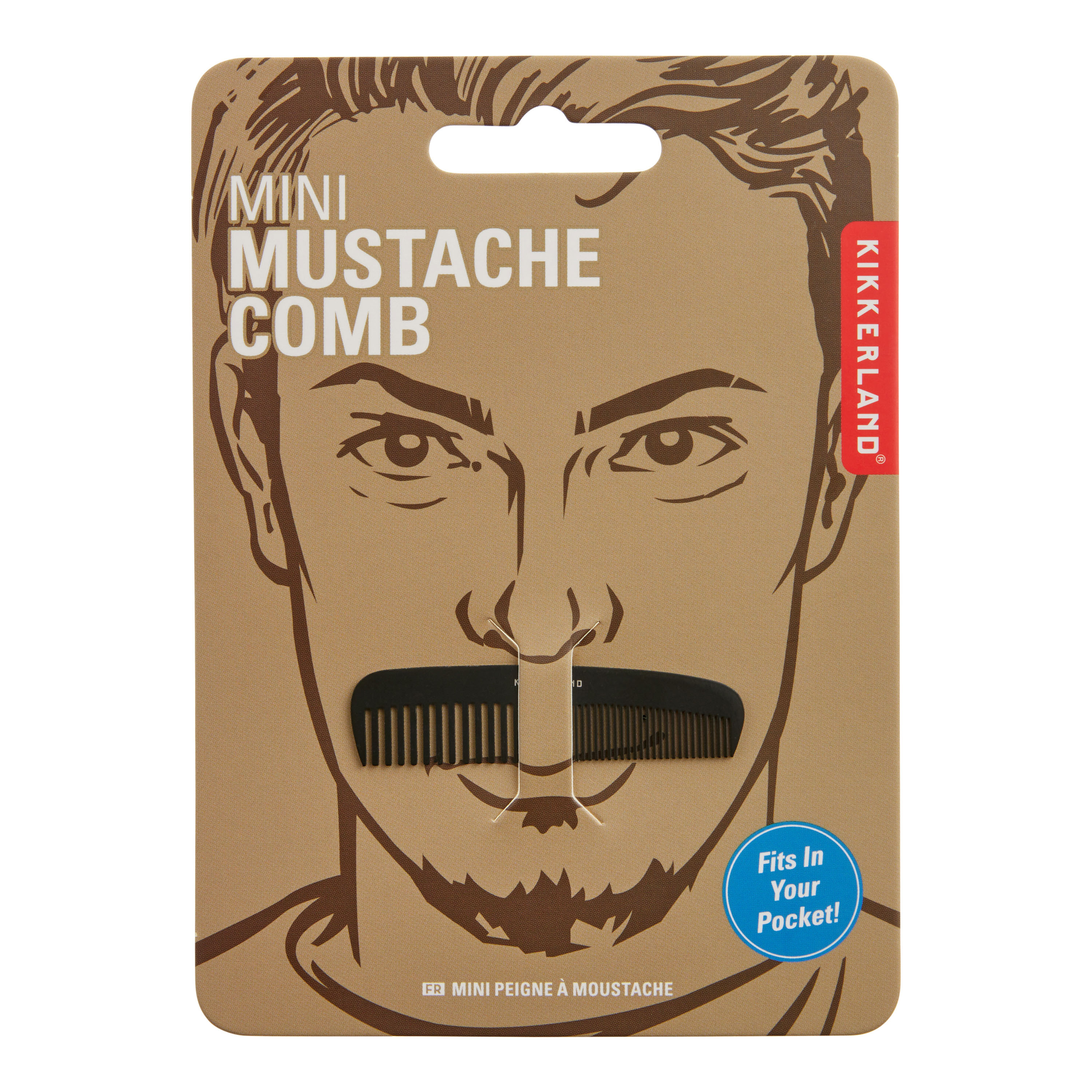Kikkerland Mini Stainless Steel Mustache Comb - World Market
