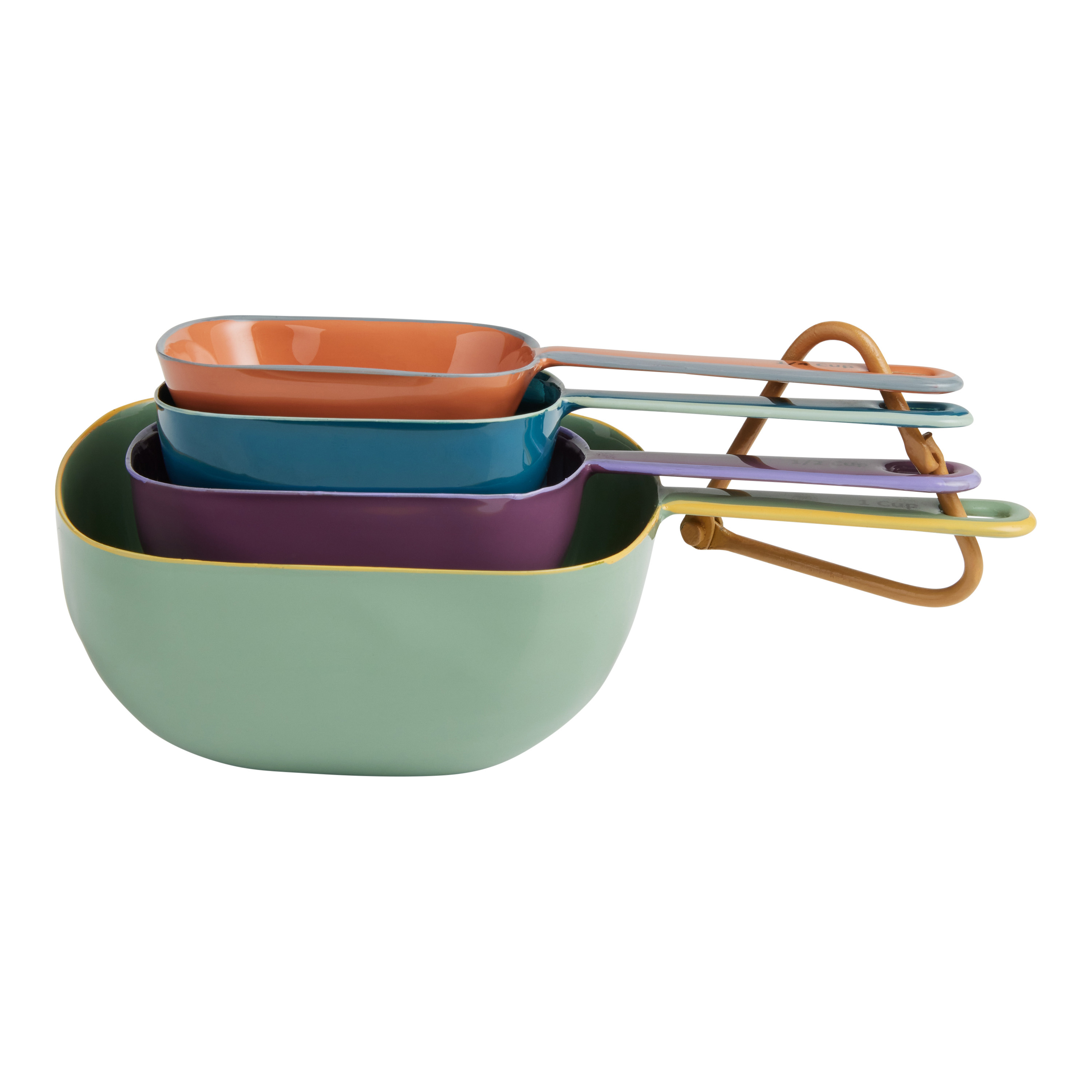 Multicolor Enameled Stainless Steel Nesting Measuring Cups - World Market