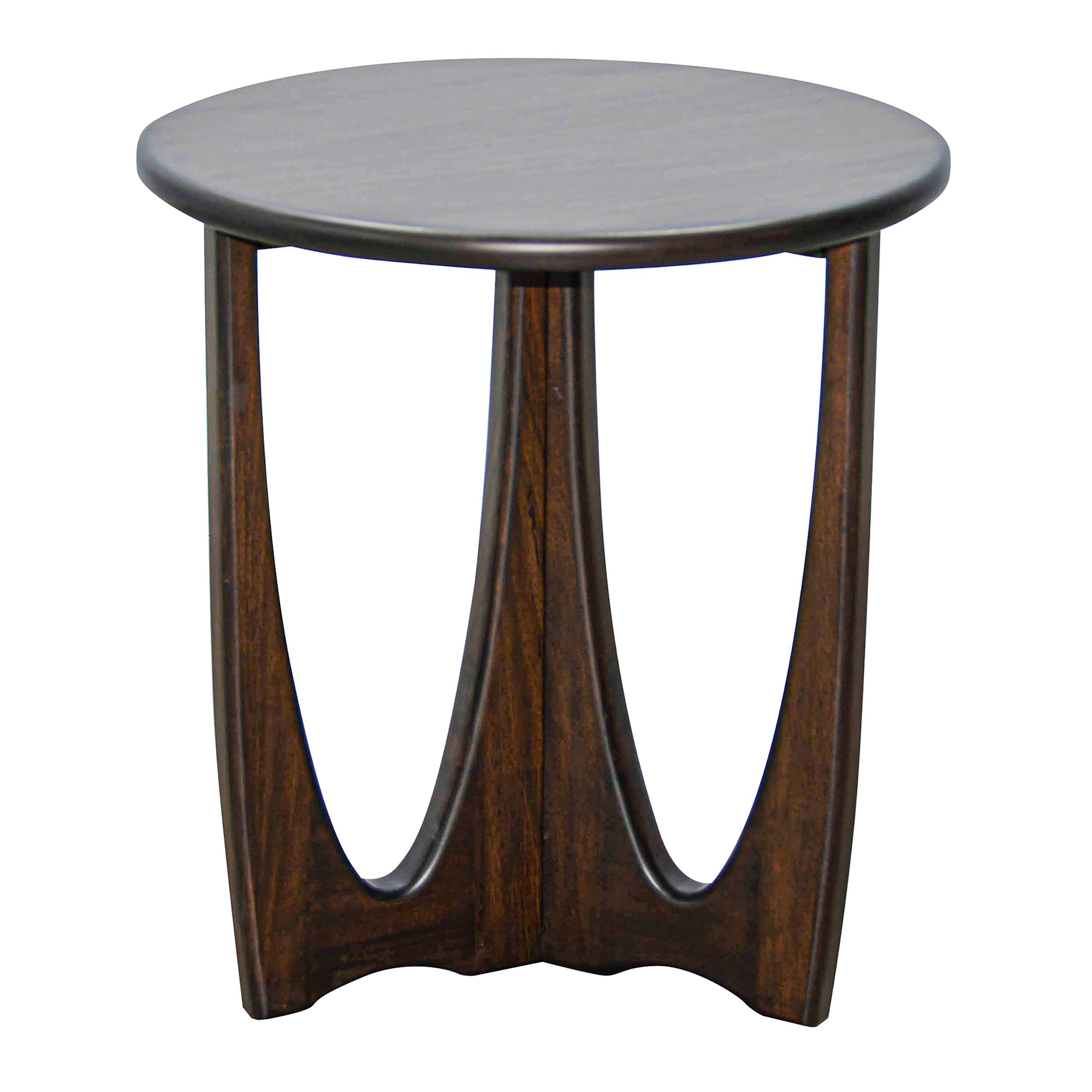 Watson Round Mahogany Wood Mid Century End Table - World Market