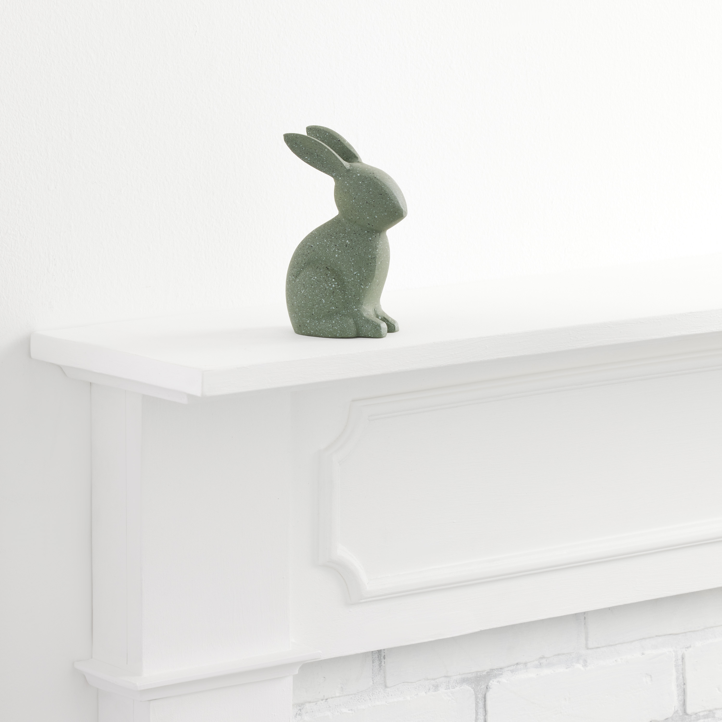 Speckled Eucalyptus Green Ceramic Rabbit Decor - World Market