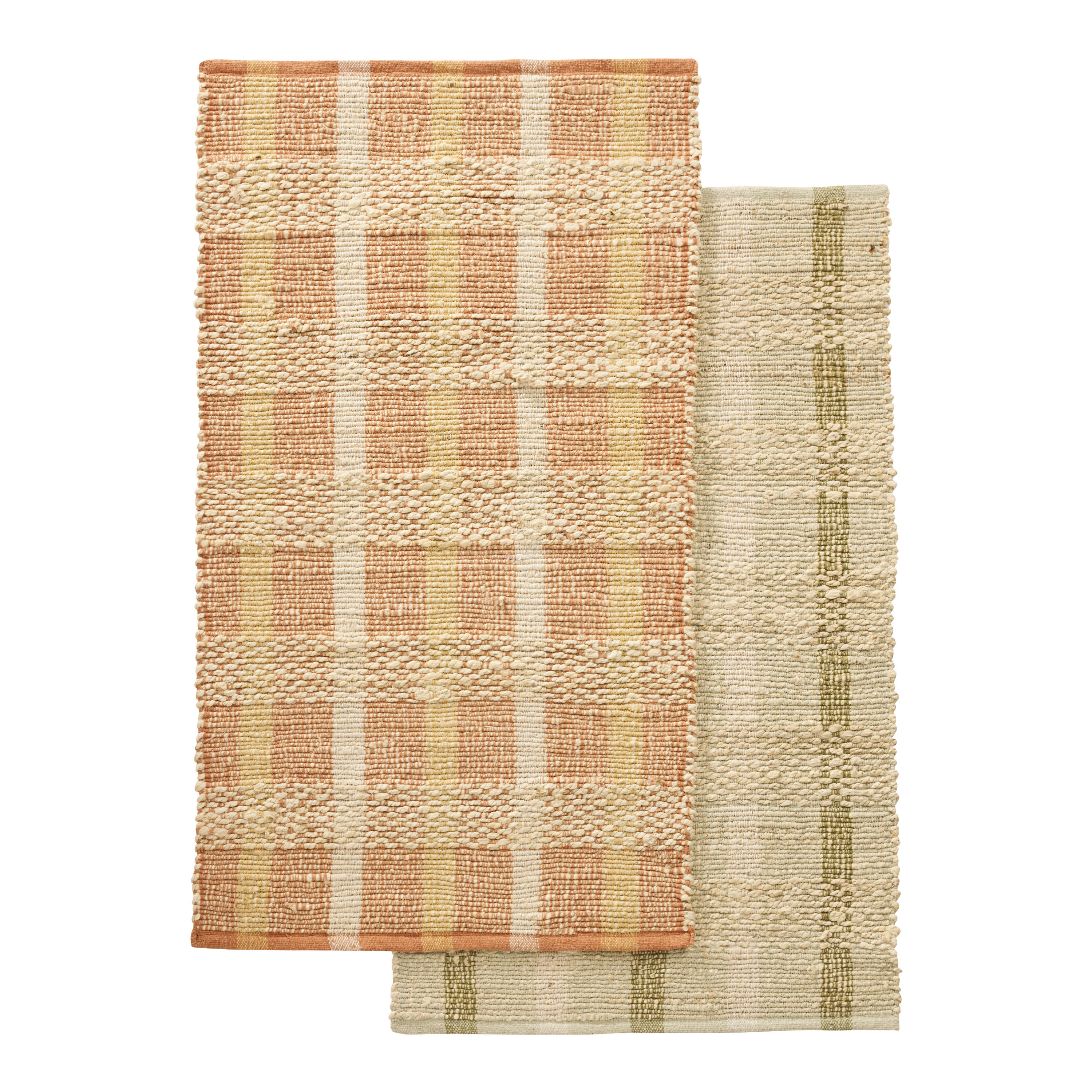 Spruce Plaid Jute and Cotton Area Rug - World Market