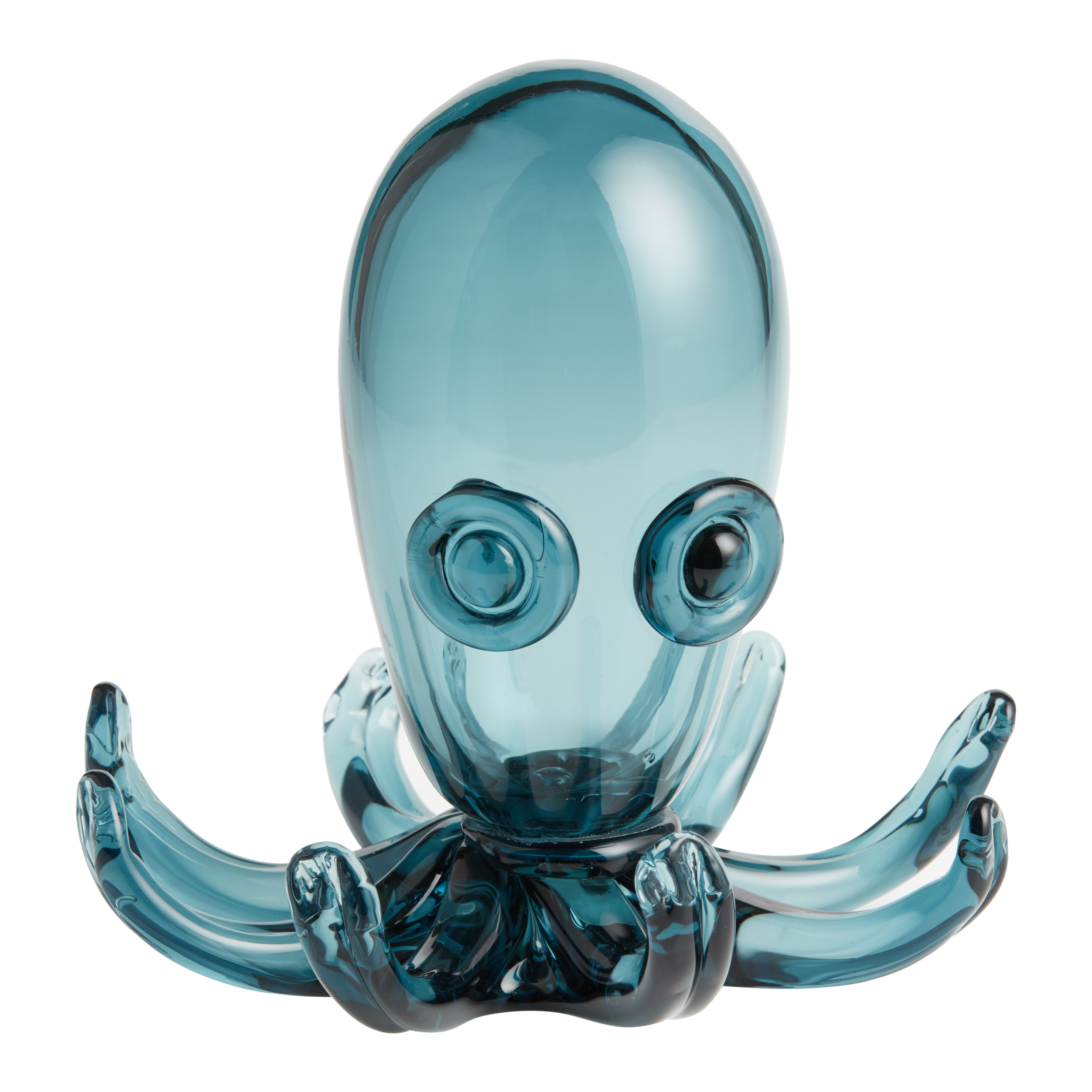 Odie Blue Blown Glass Octopus Decor - World Market