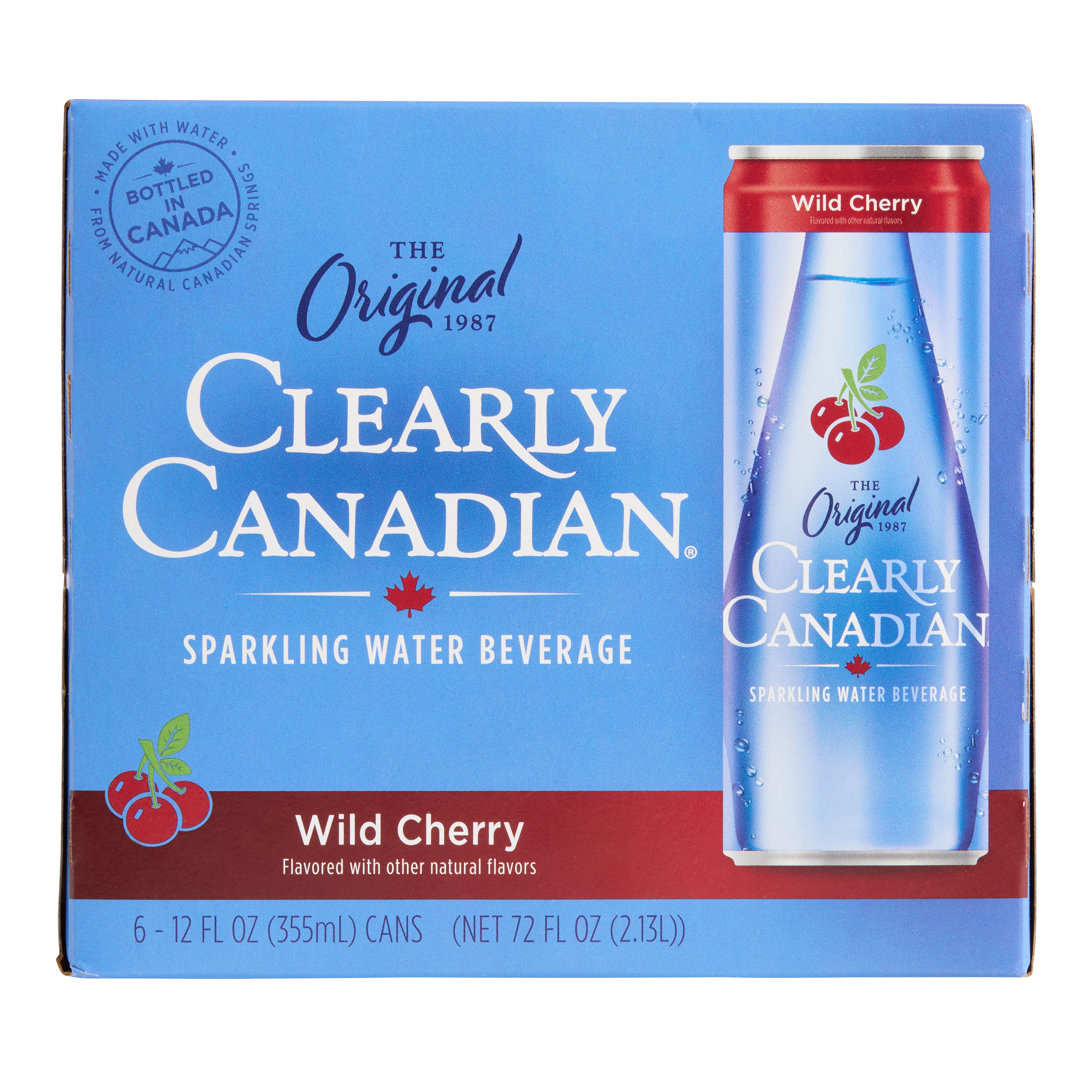 Clearly Canadian Wild Cherry Sparkling Beverage Can 6 Pack - World Market