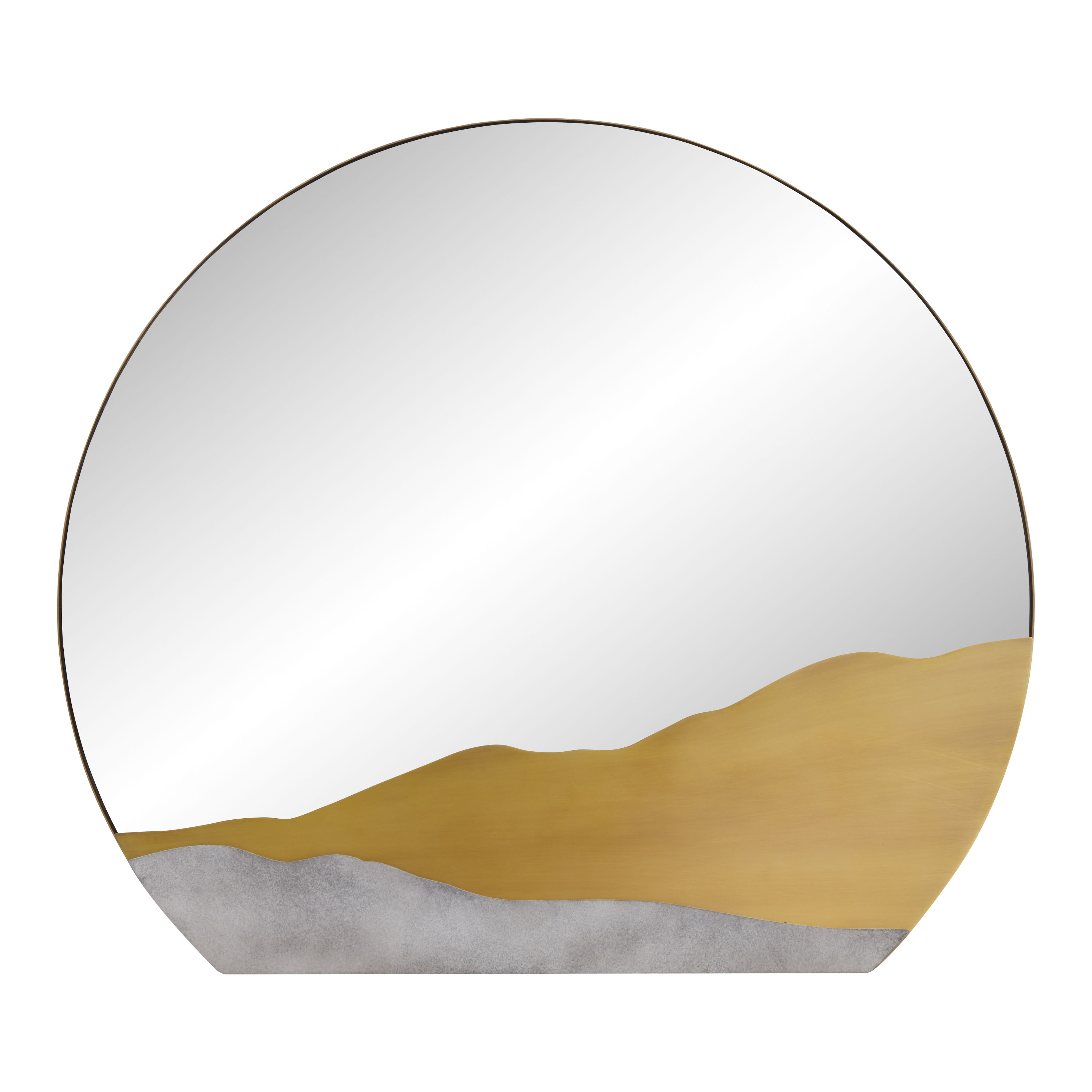Rounded Metal Sand Dunes Wall Mirror - World Market