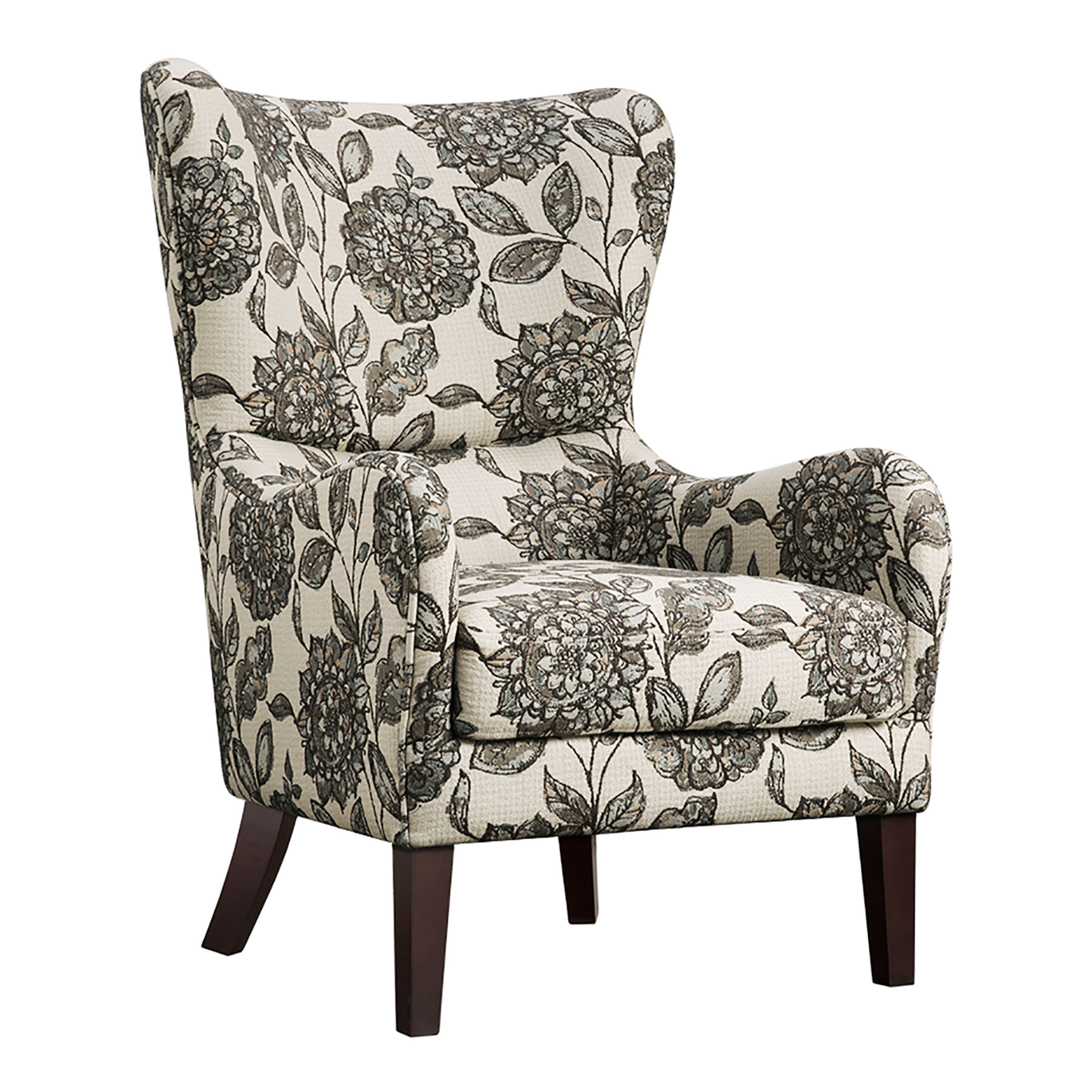 Barley Swoop Arm Wingback Upholstered Chair - World Market