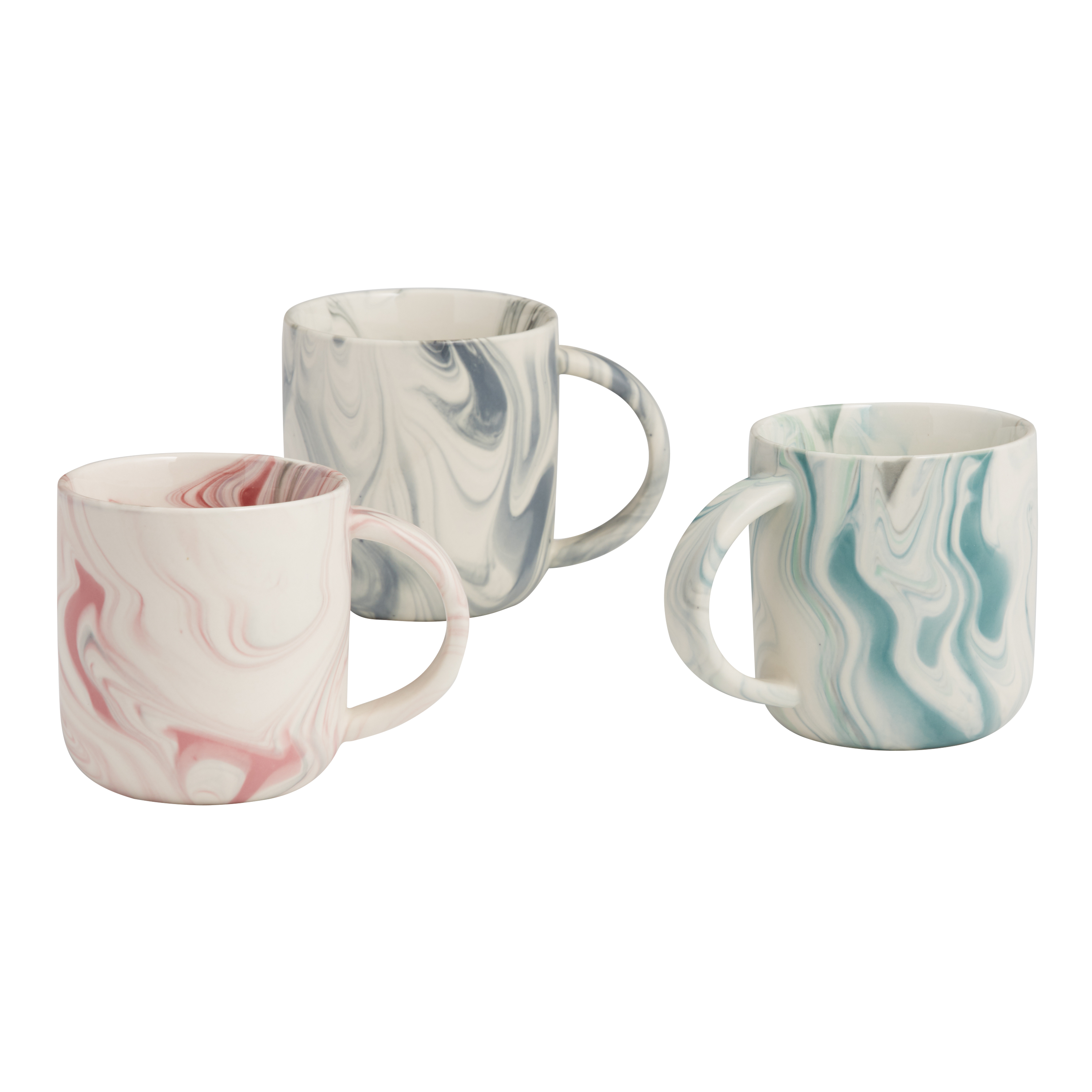 Marble Ceramic Mug Set Of 3 - World Market