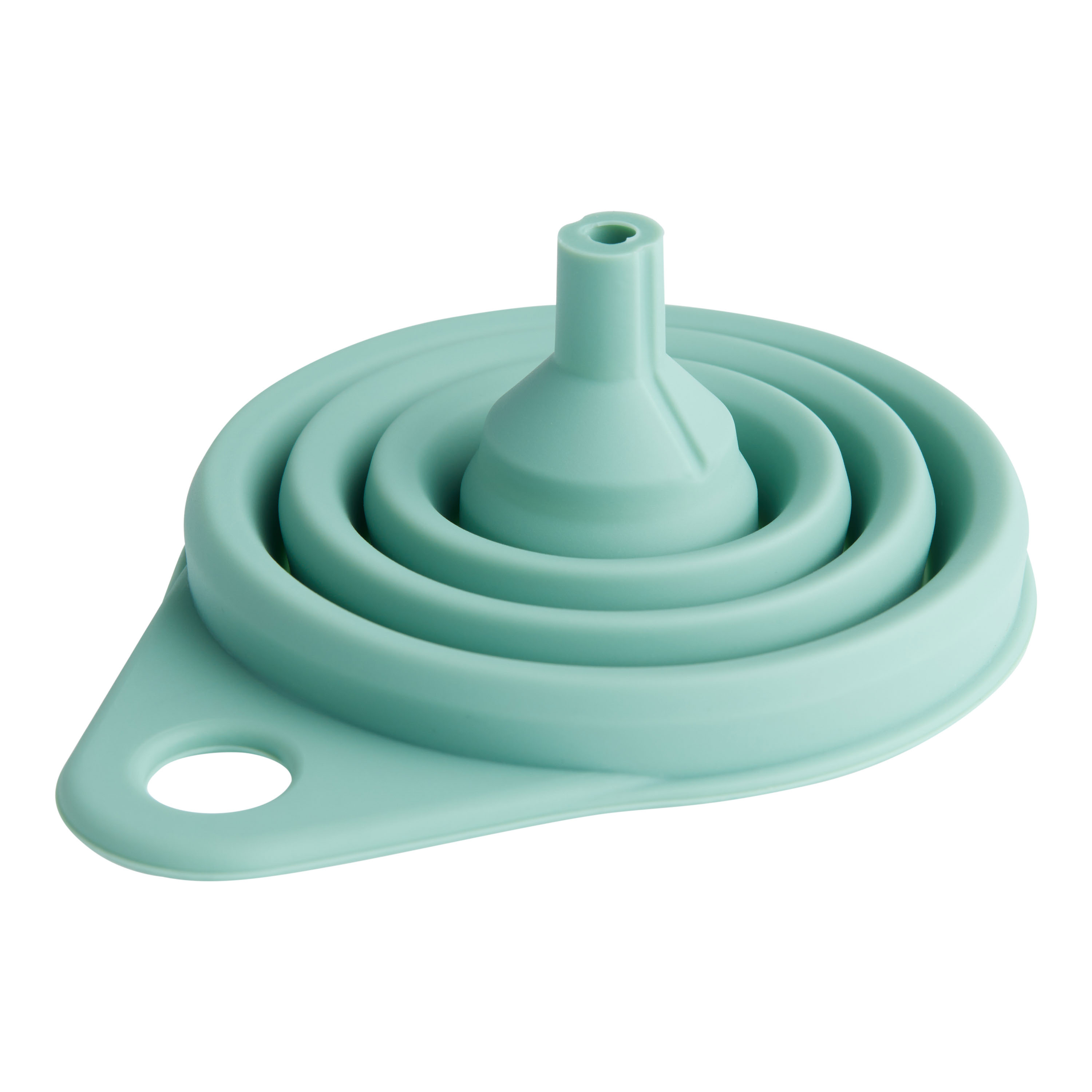 Teal Silicone Collapsible Funnel - World Market