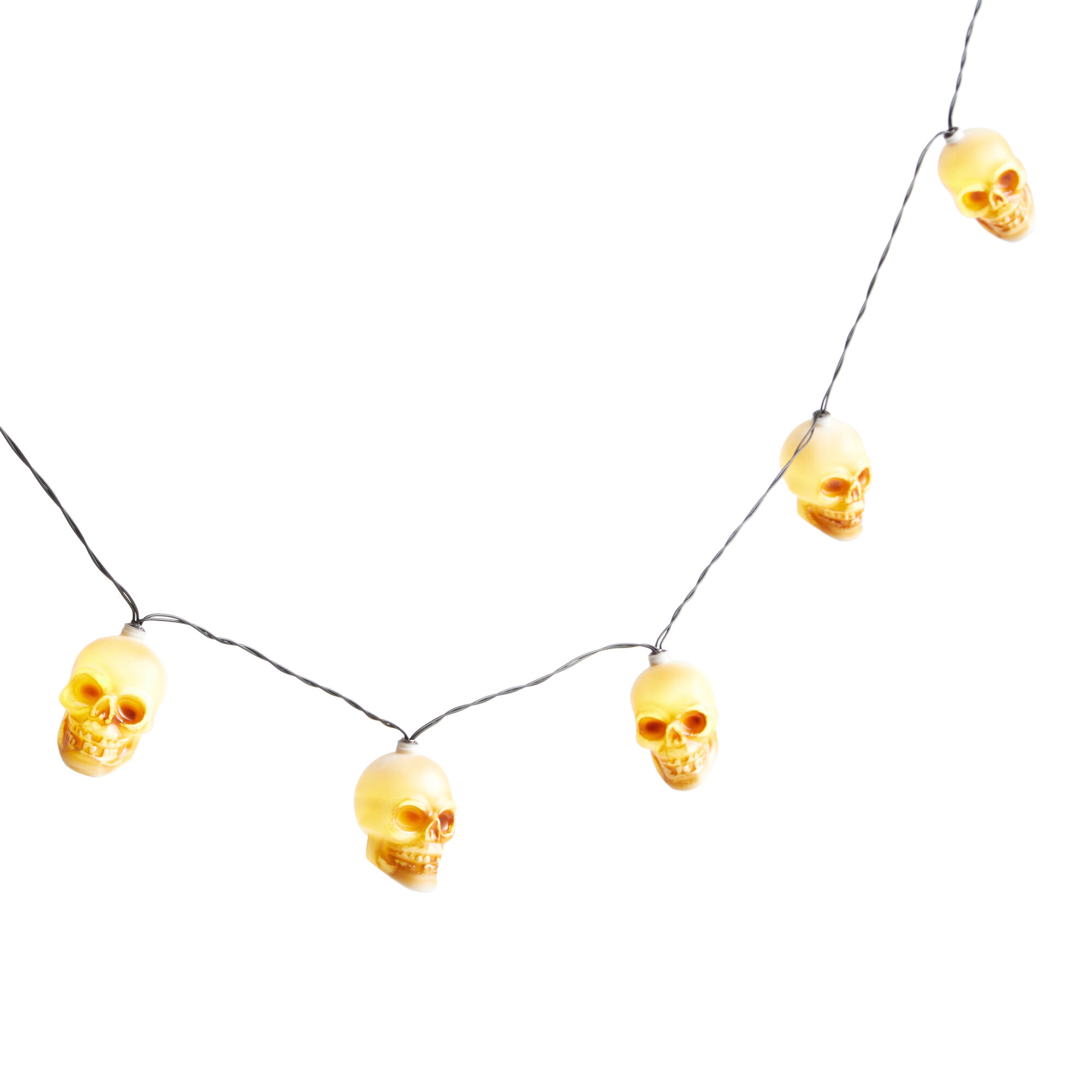 Scary Skull LED 10 Bulb Battery Operated String Lights - World Market