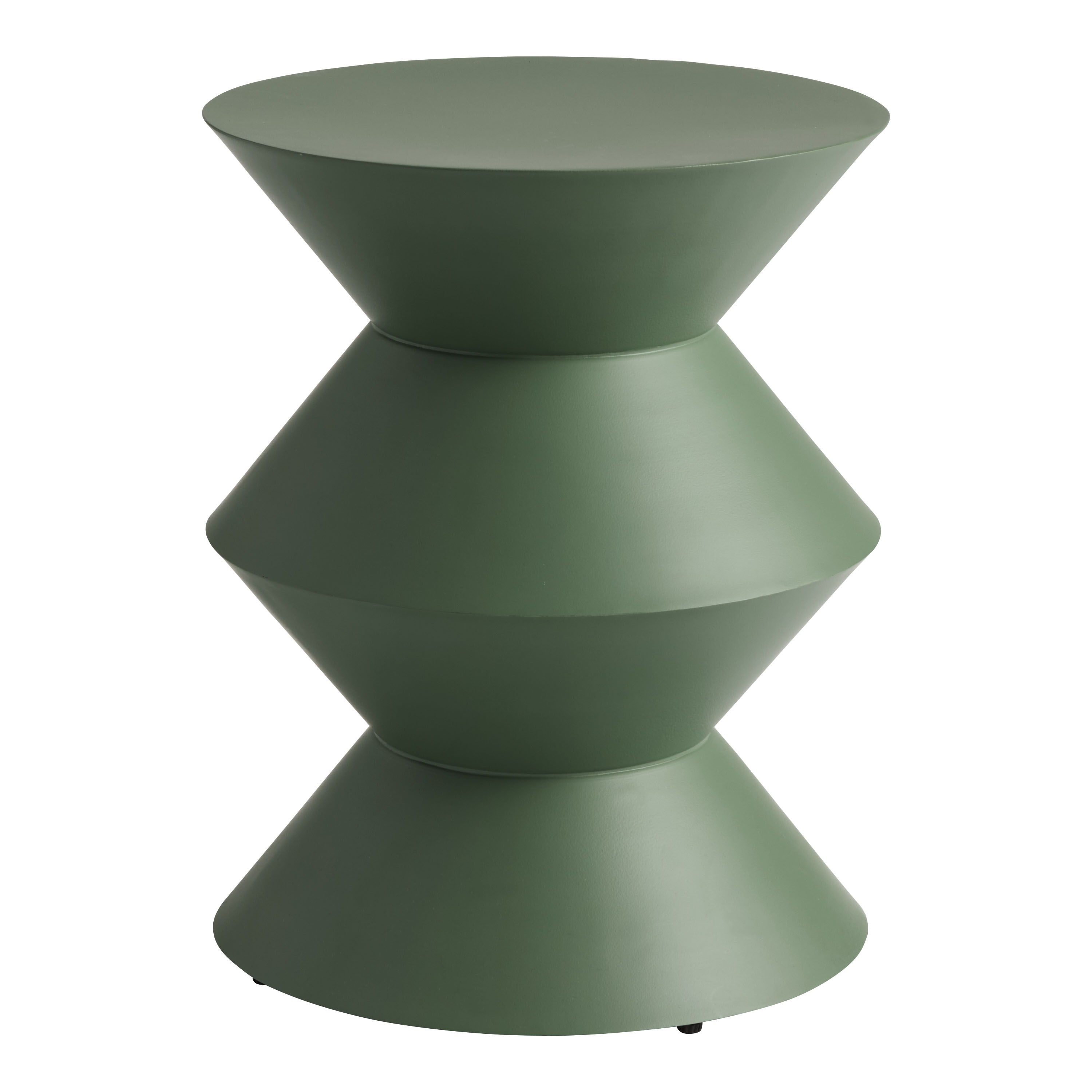 Tilton Round Geo Pedestal Outdoor Side Table - World Market
