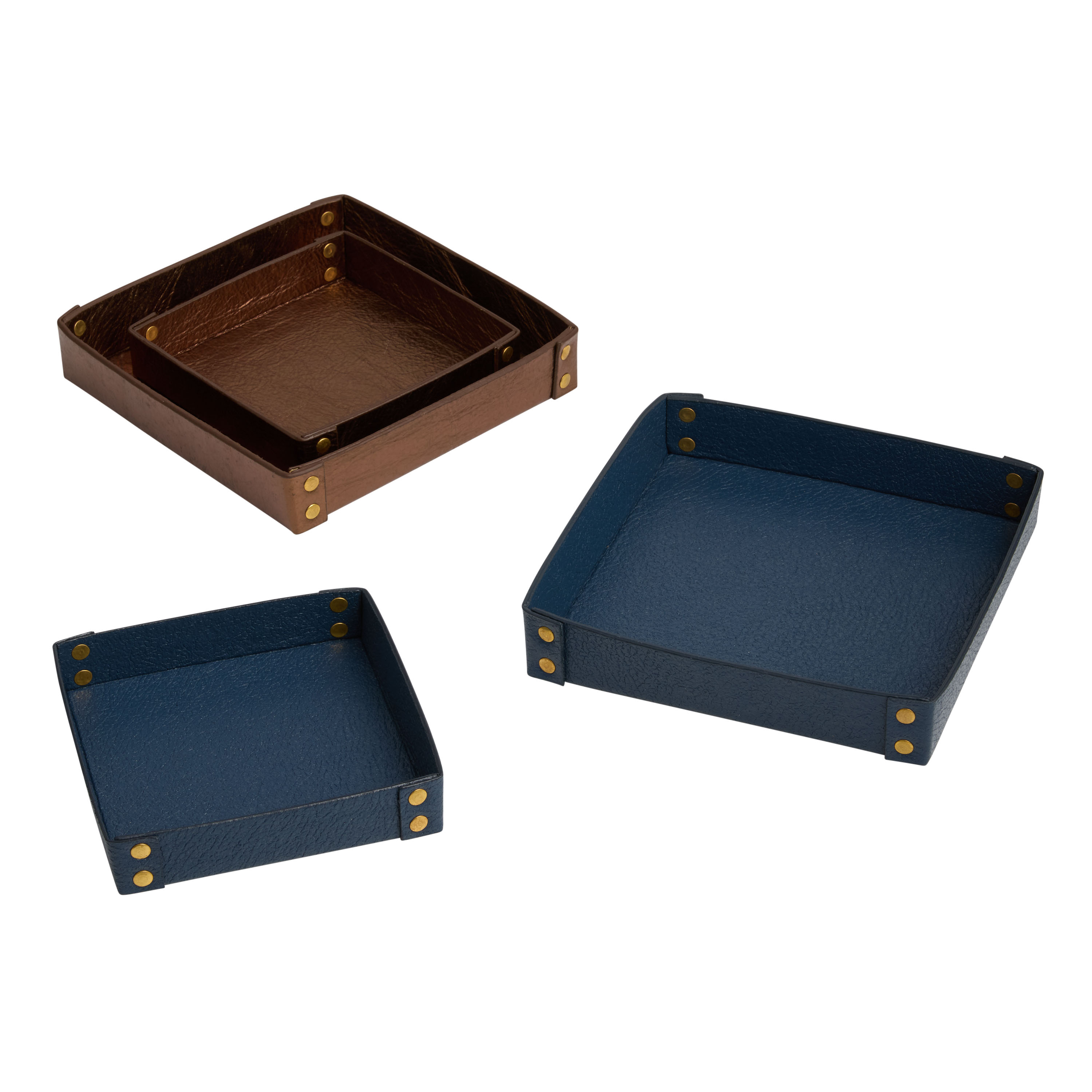 Casey Faux Leather Desk Tray 2 Piece - World Market