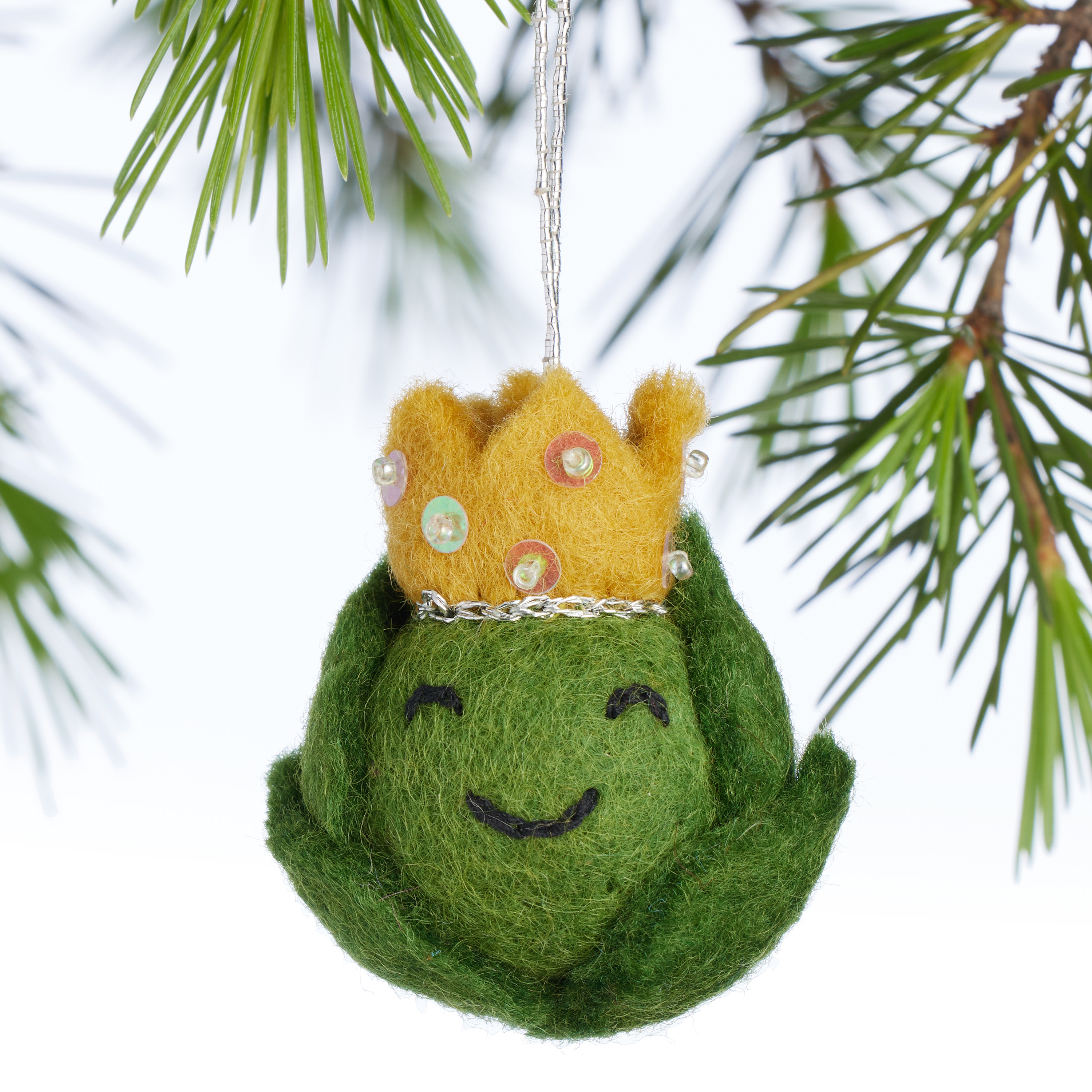 Wool King Brussels Sprout Ornament - World Market