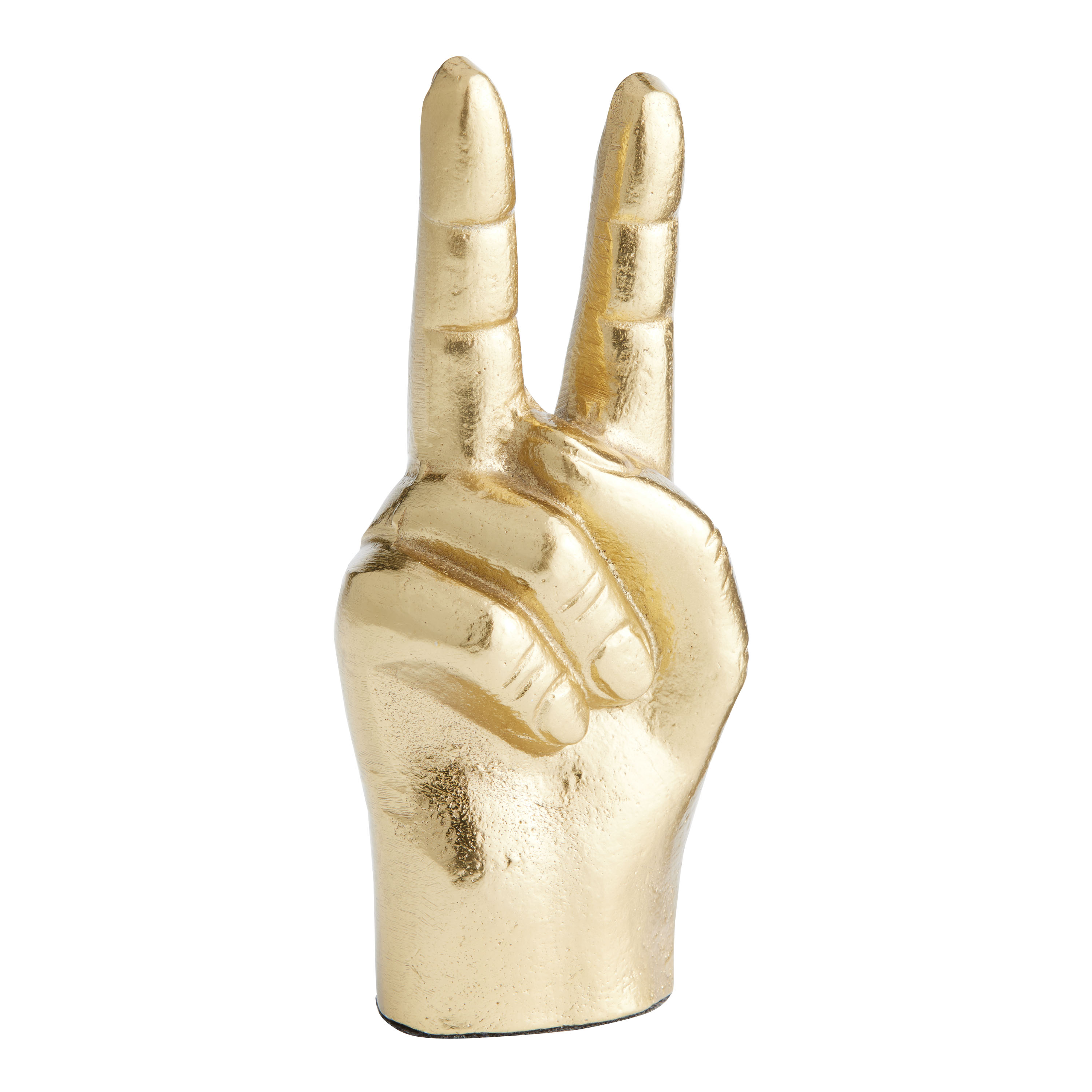 Gold Hand Peace Sign Decor - World Market