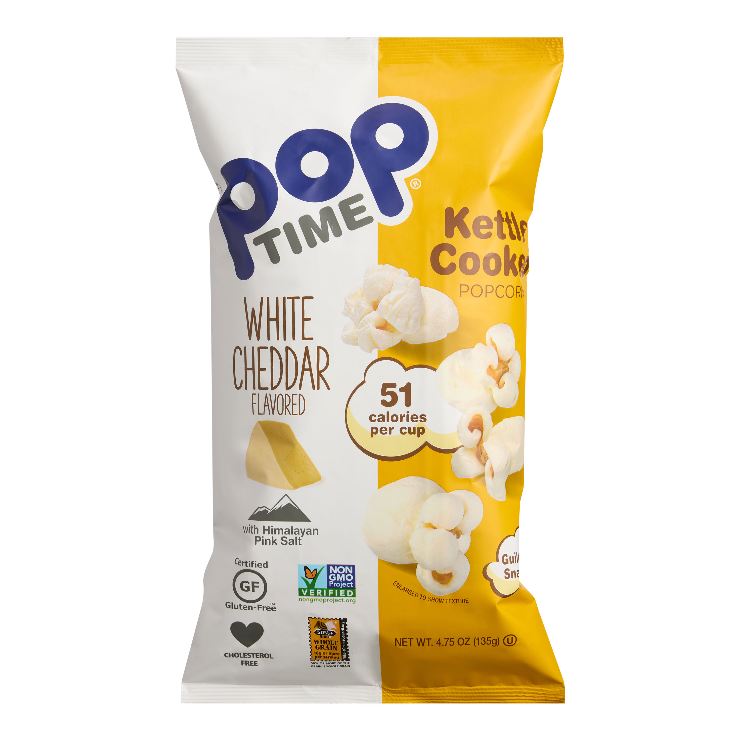 Poptime White Cheddar Kettle Cooked Popcorn - World Market