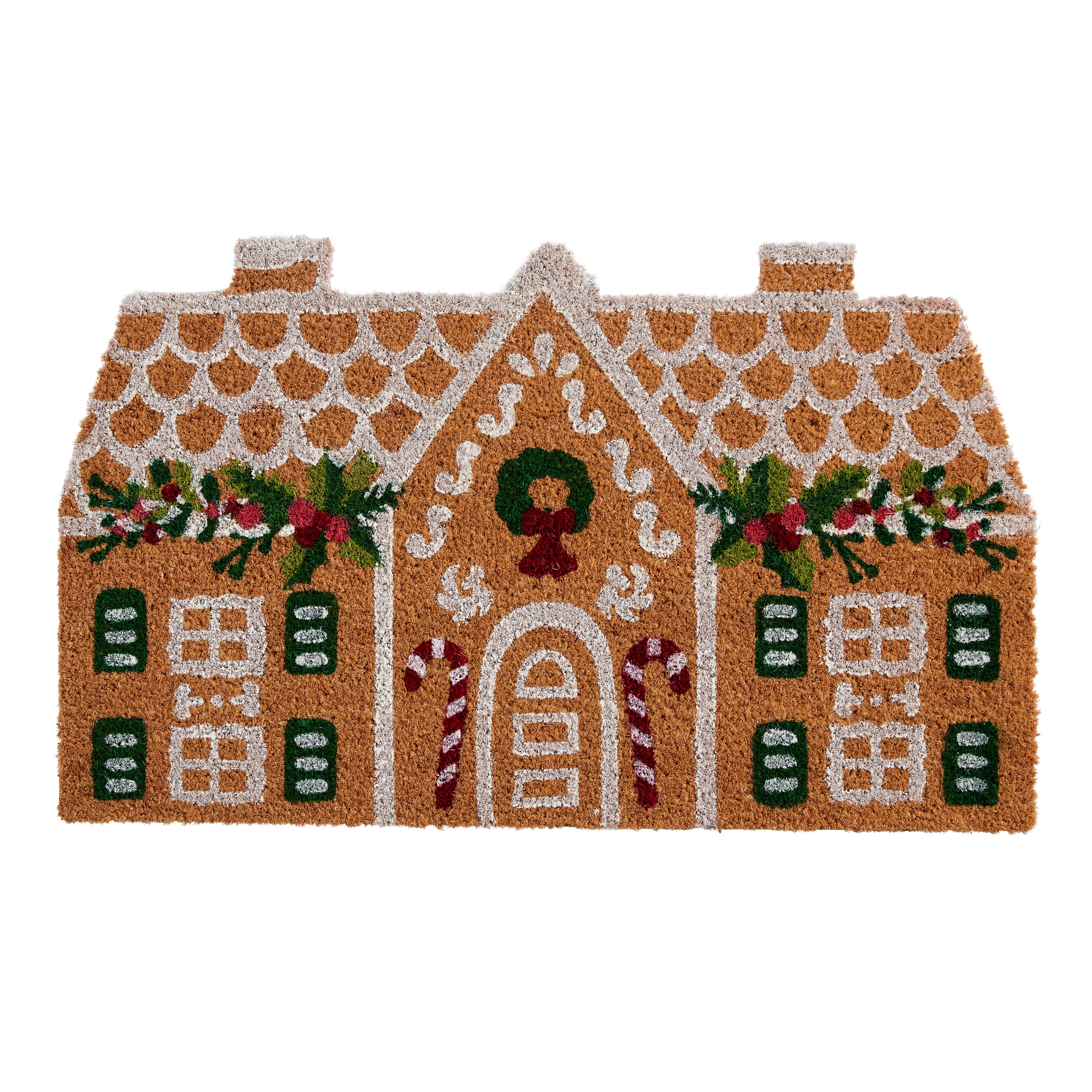 Holiday Gingerbread House Coir Doormat - World Market