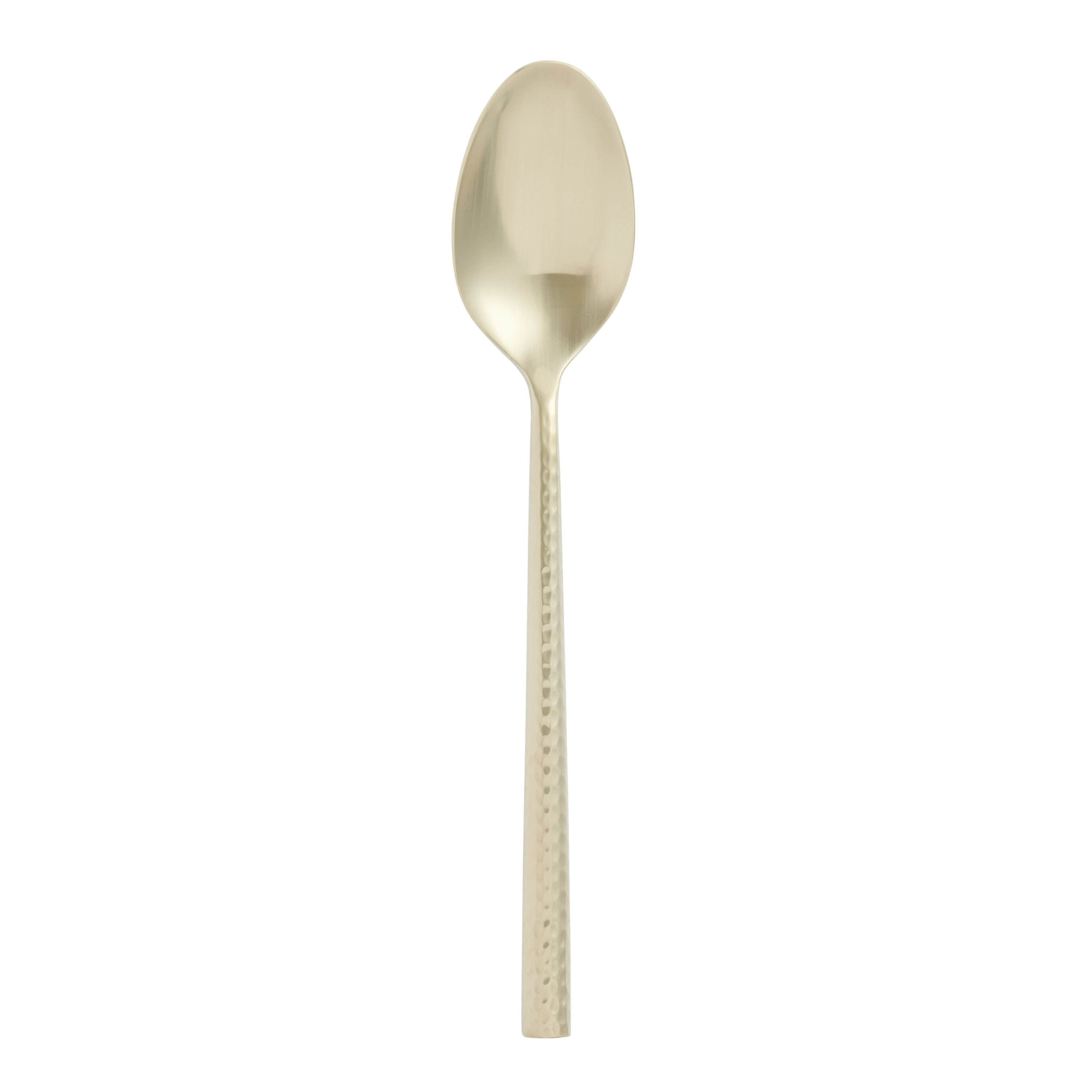 Champagne Satin Hammered Soup Spoon - World Market