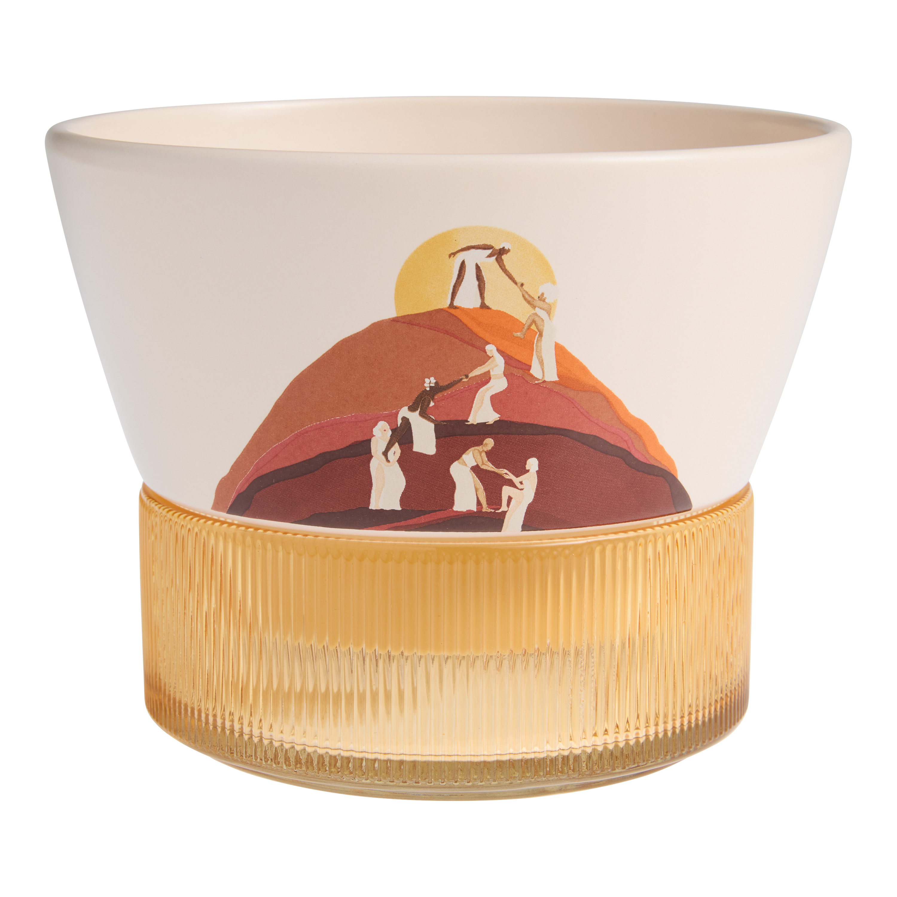 Kolor Me Koby Ceramic Helping Women Planter with Tray - World Market