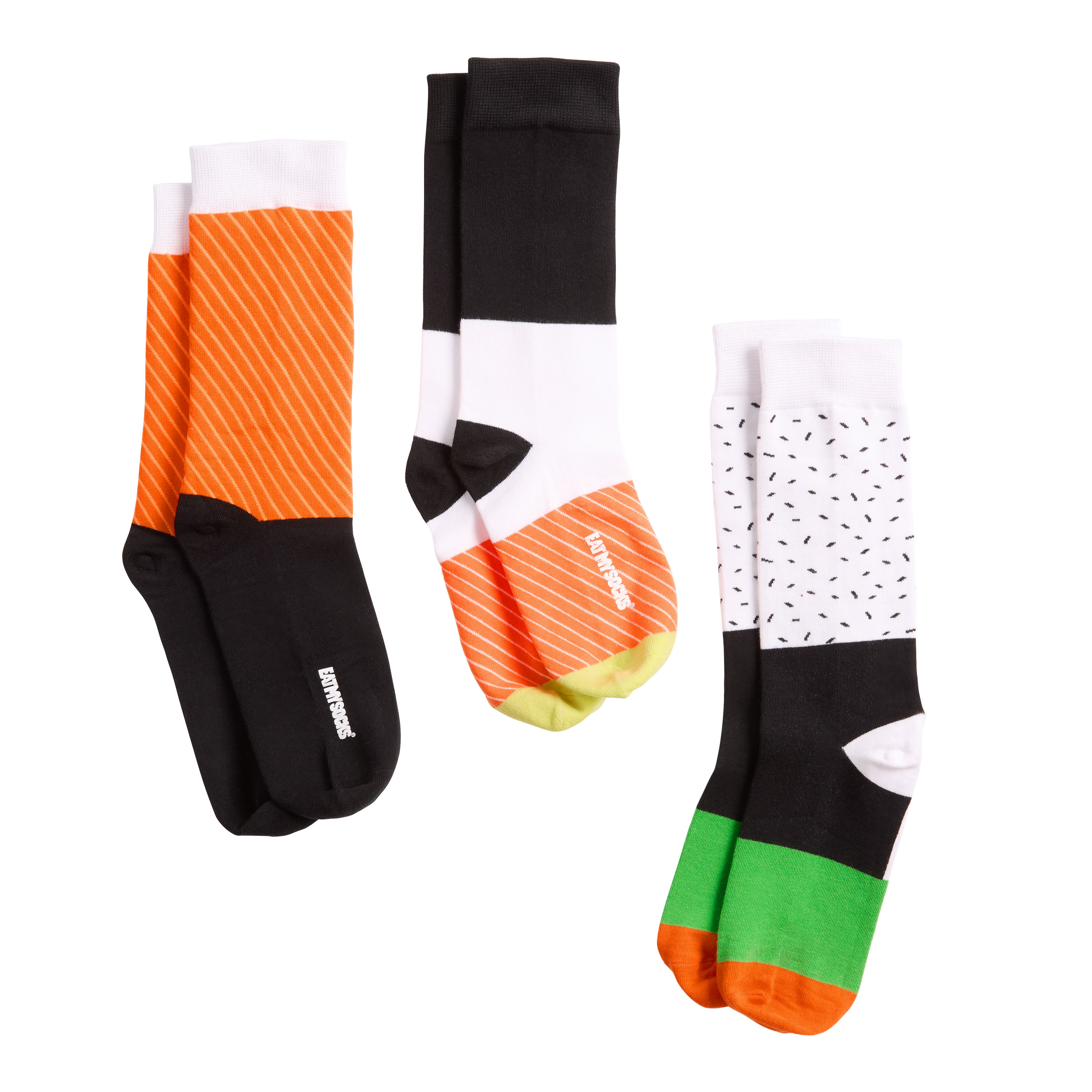Eat My Socks Sushi Sock Box 3 Piece Set - World Market