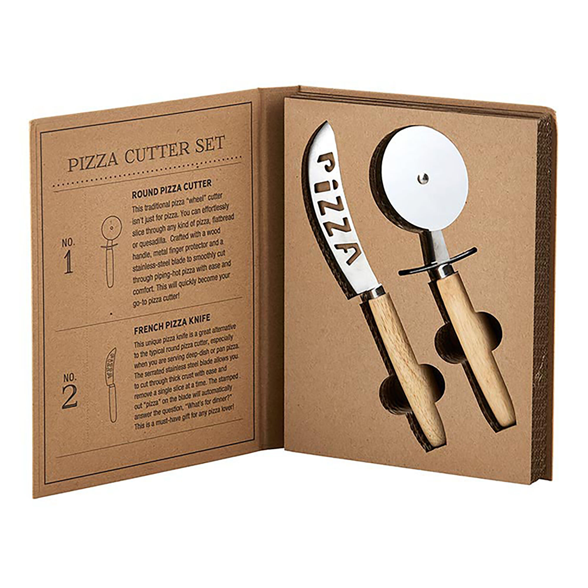 Santa Barbara Pizza Cutter and Knife Gift Set - World Market