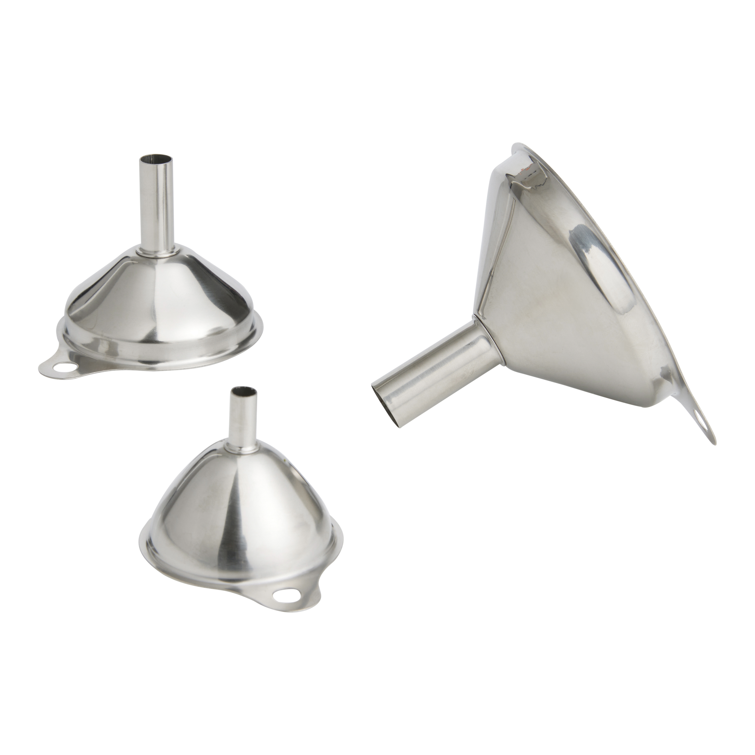 Mini Stainless Steel Nesting Spice Funnels 3 Piece Set - World Market