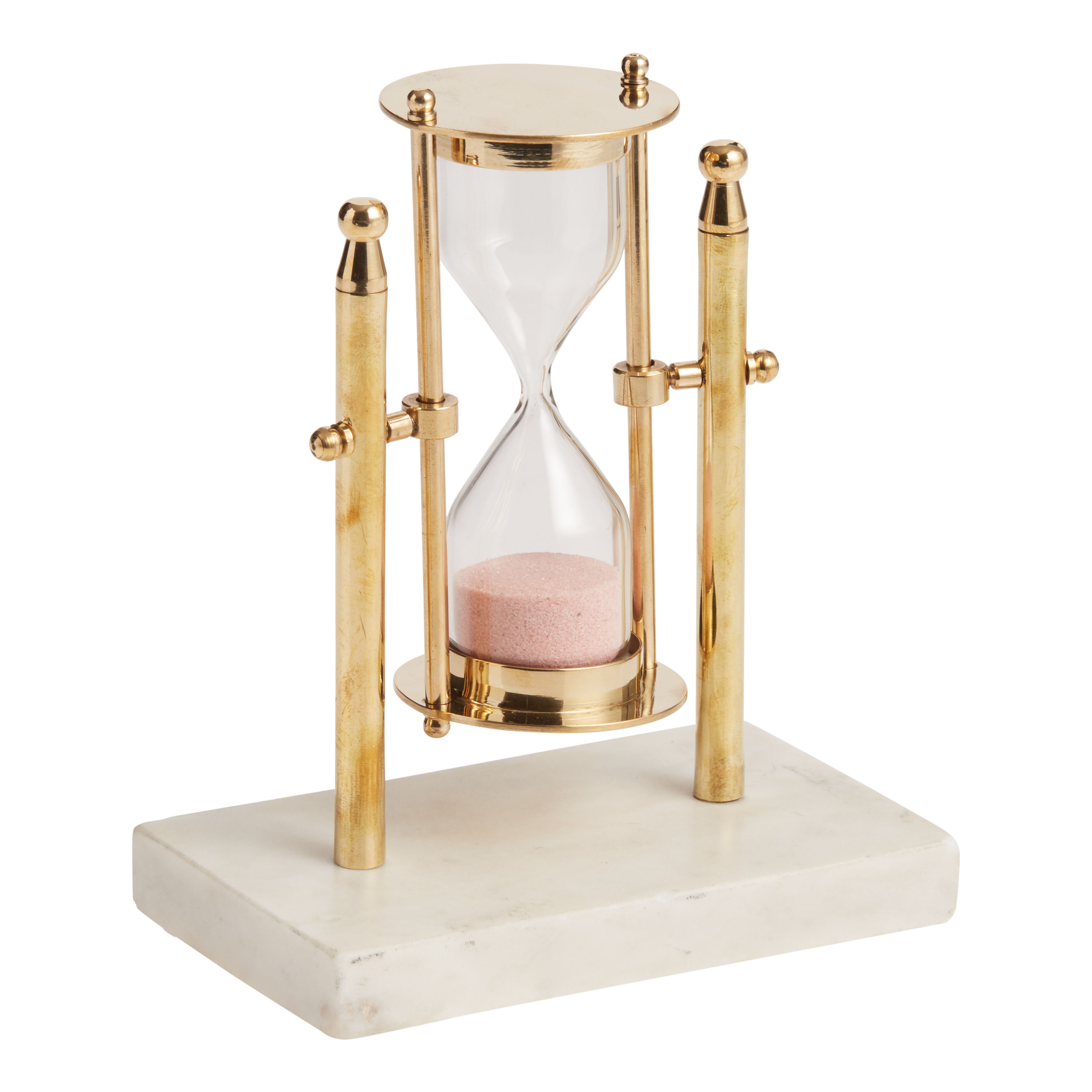 Rotating Brass Hourglass Timer With Stand - World Market