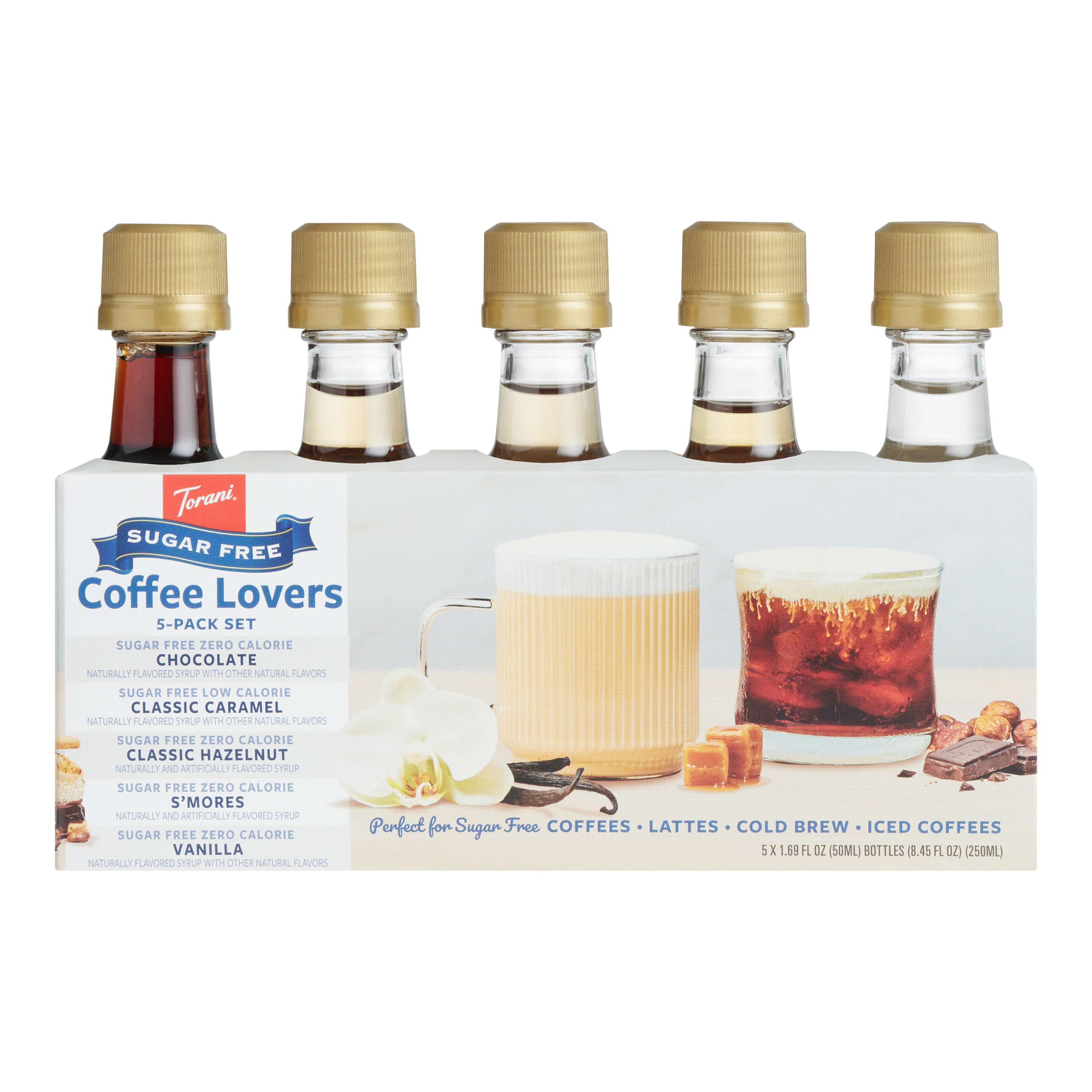 Torani Mini Sugar Free Coffee Lovers Syrup Sampler 5 Pack - World Market