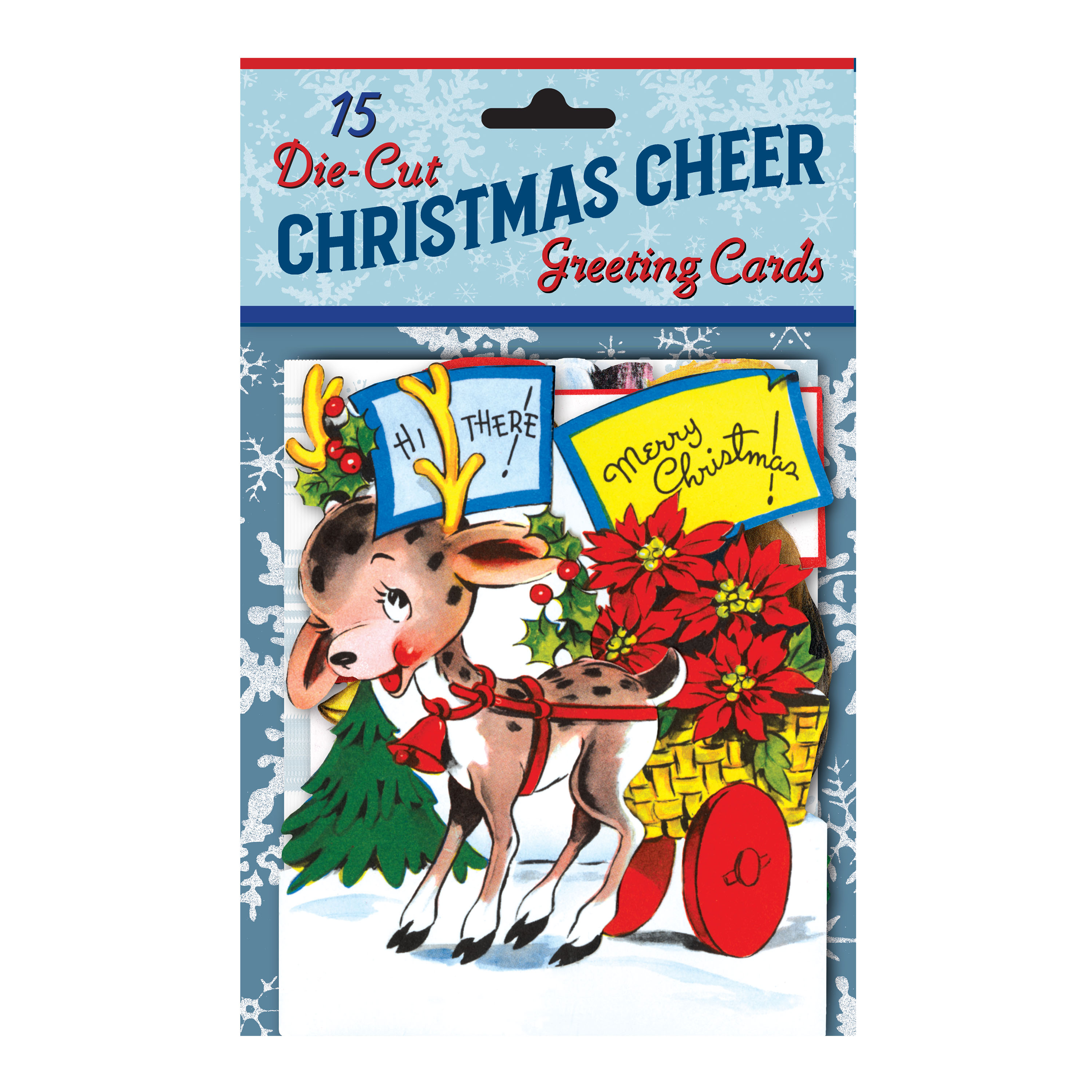 Christmas Cheer Vintage Die-Cut Holiday Cards 15 Count - World Market
