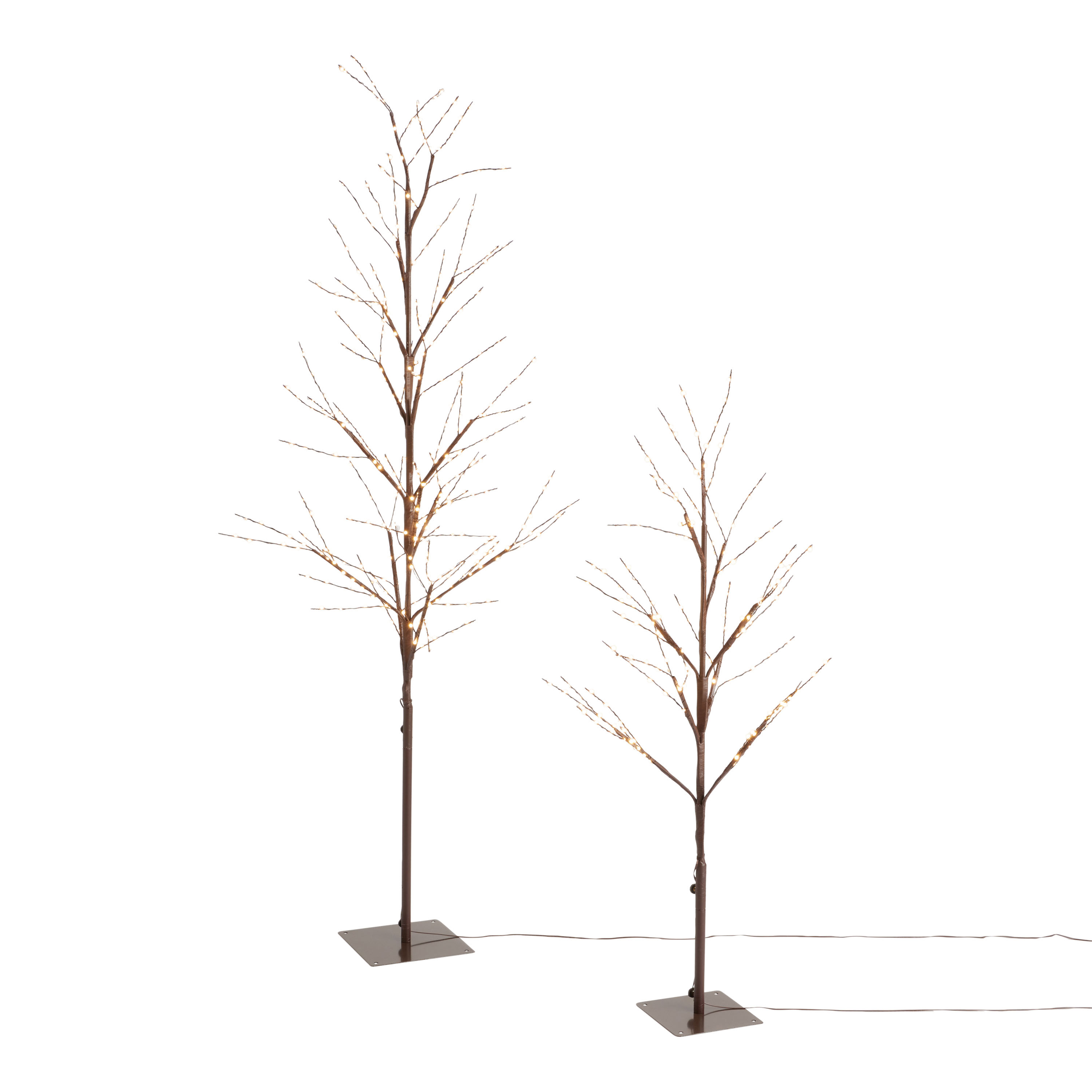 Brown Pre Lit Micro LED Electric Artificial Tree - World Market