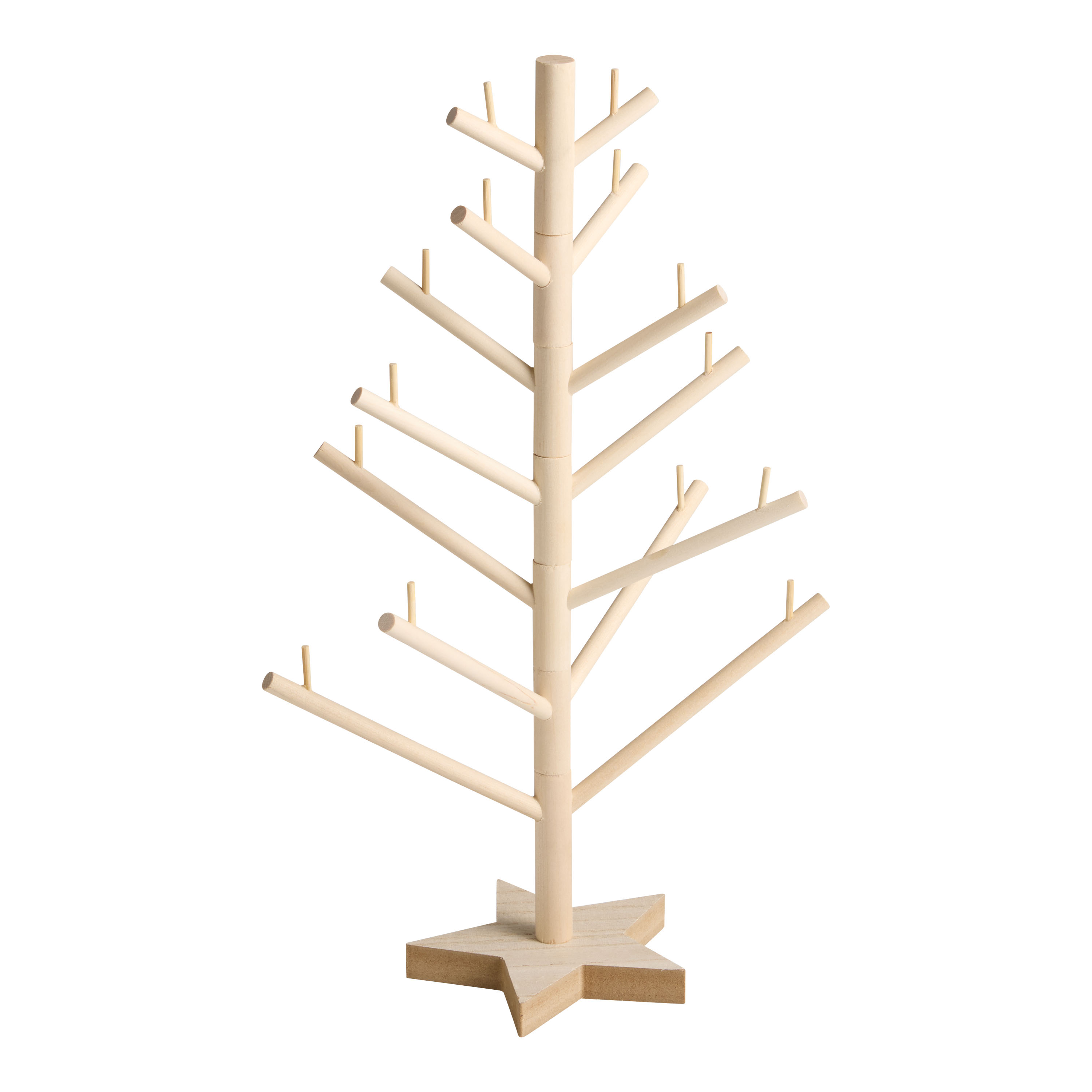 Mini Wood Christmas Tree Decor - World Market