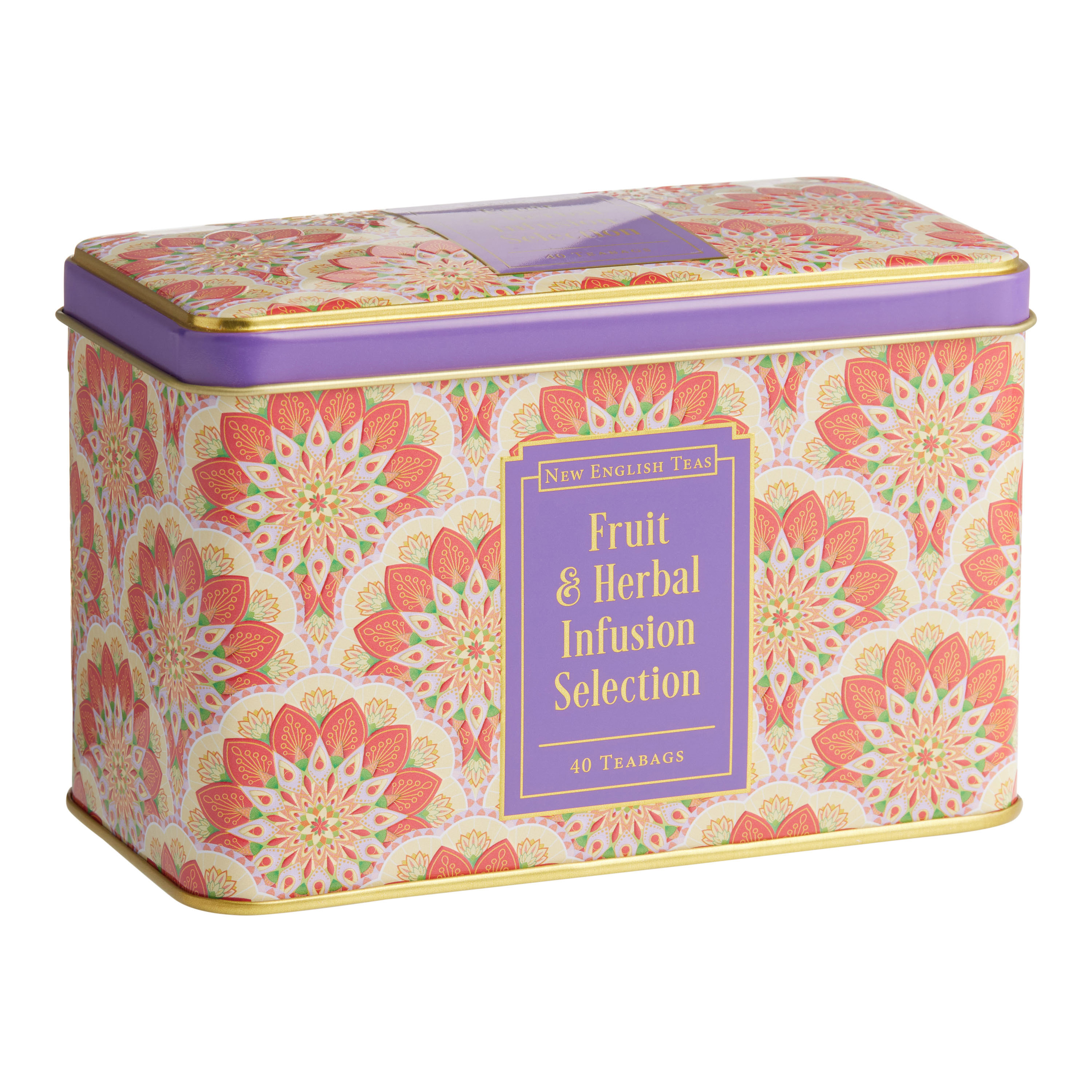 New English Teas Fruit and Herbal Selection Tea Tin 40 Count - World Market