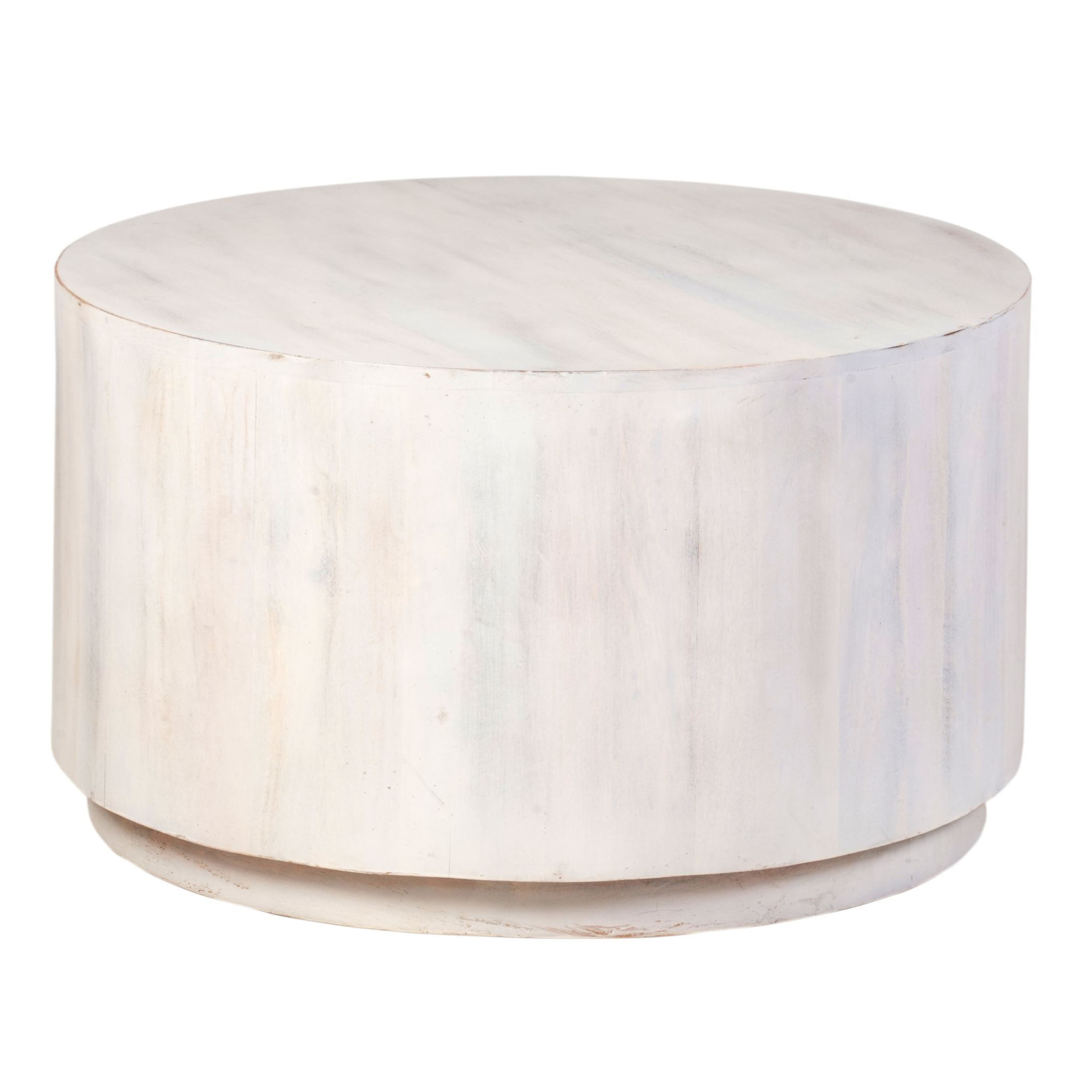 Harmony Round Wood Block Coffee Table - World Market