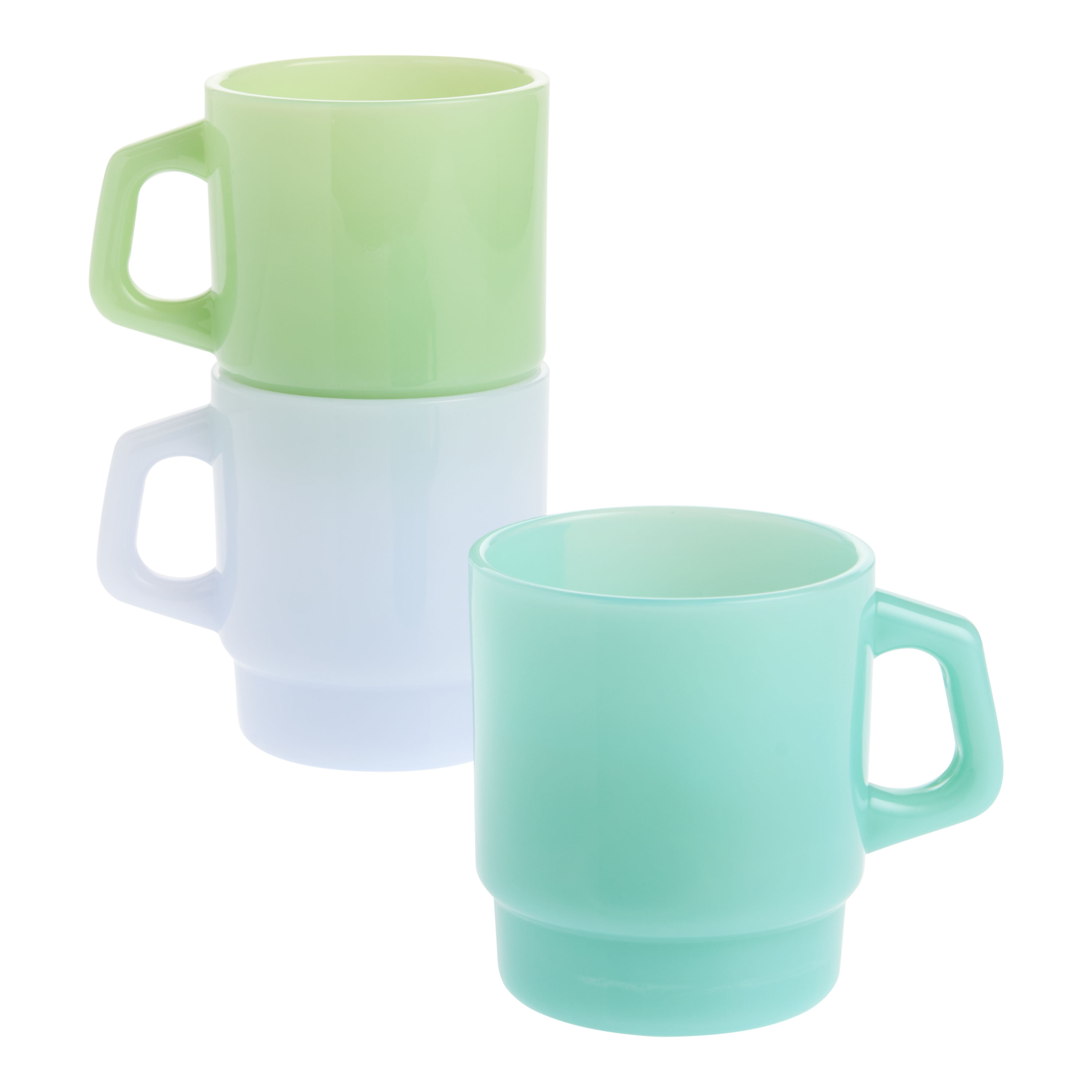 Milk Glass Retro Stackable Mug - World Market