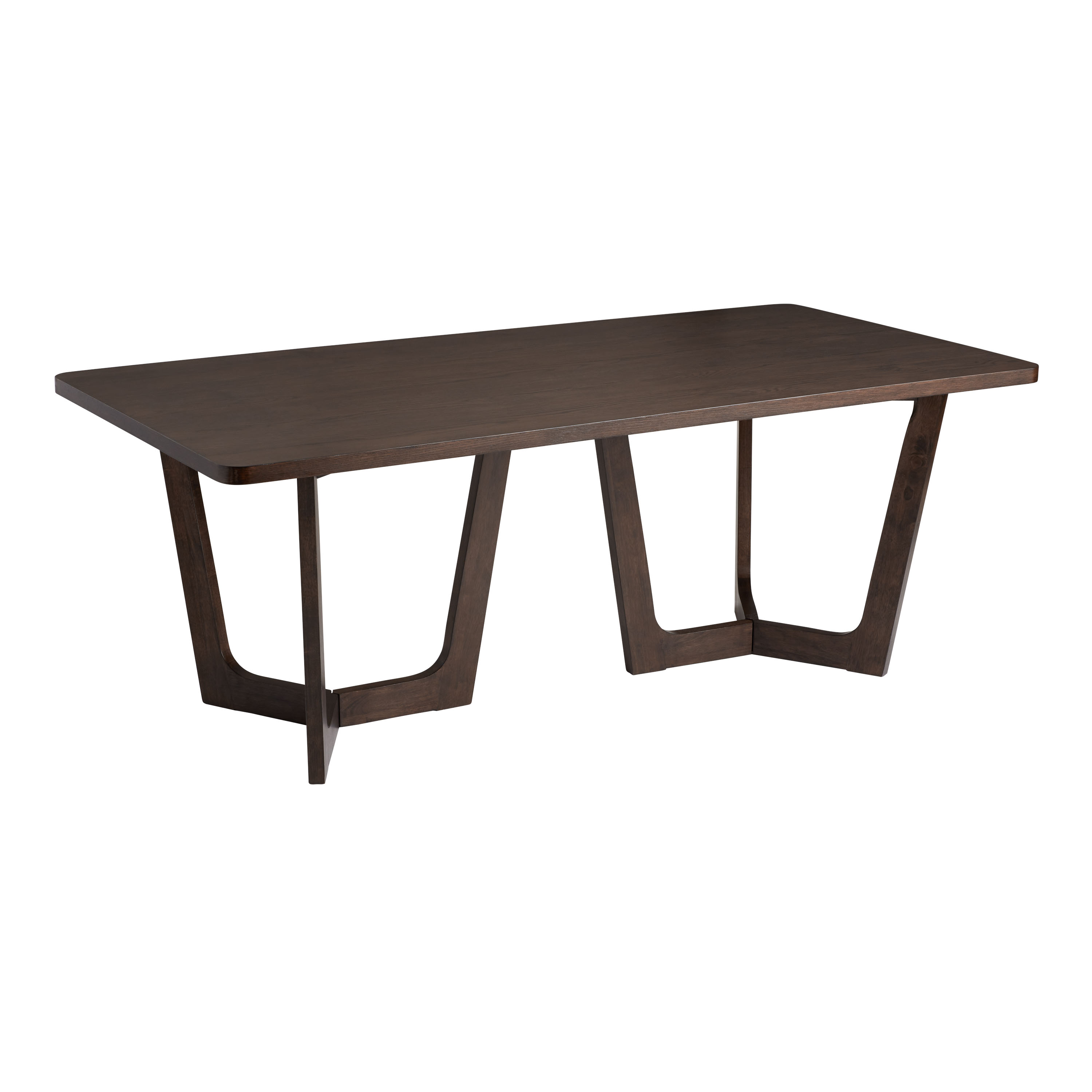 Reynold Burnt Black Oak Wood Tri Leg Base Dining Table - World Market