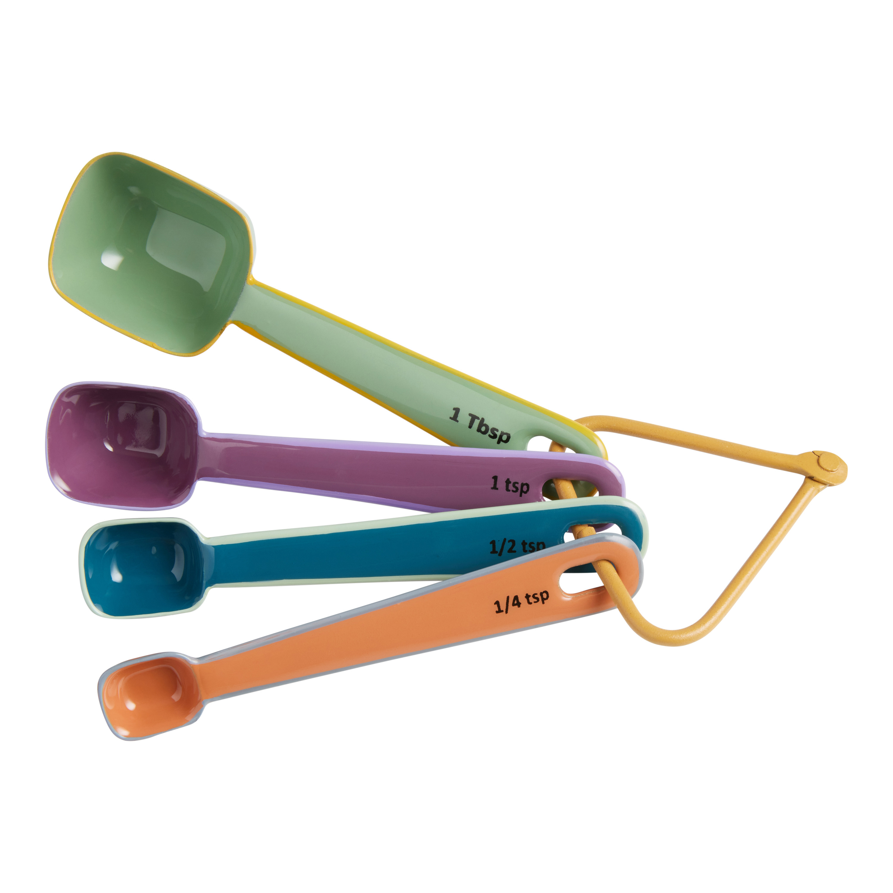 Multicolor Enameled Stainless Steel Nesting Measuring Spoons - World Market