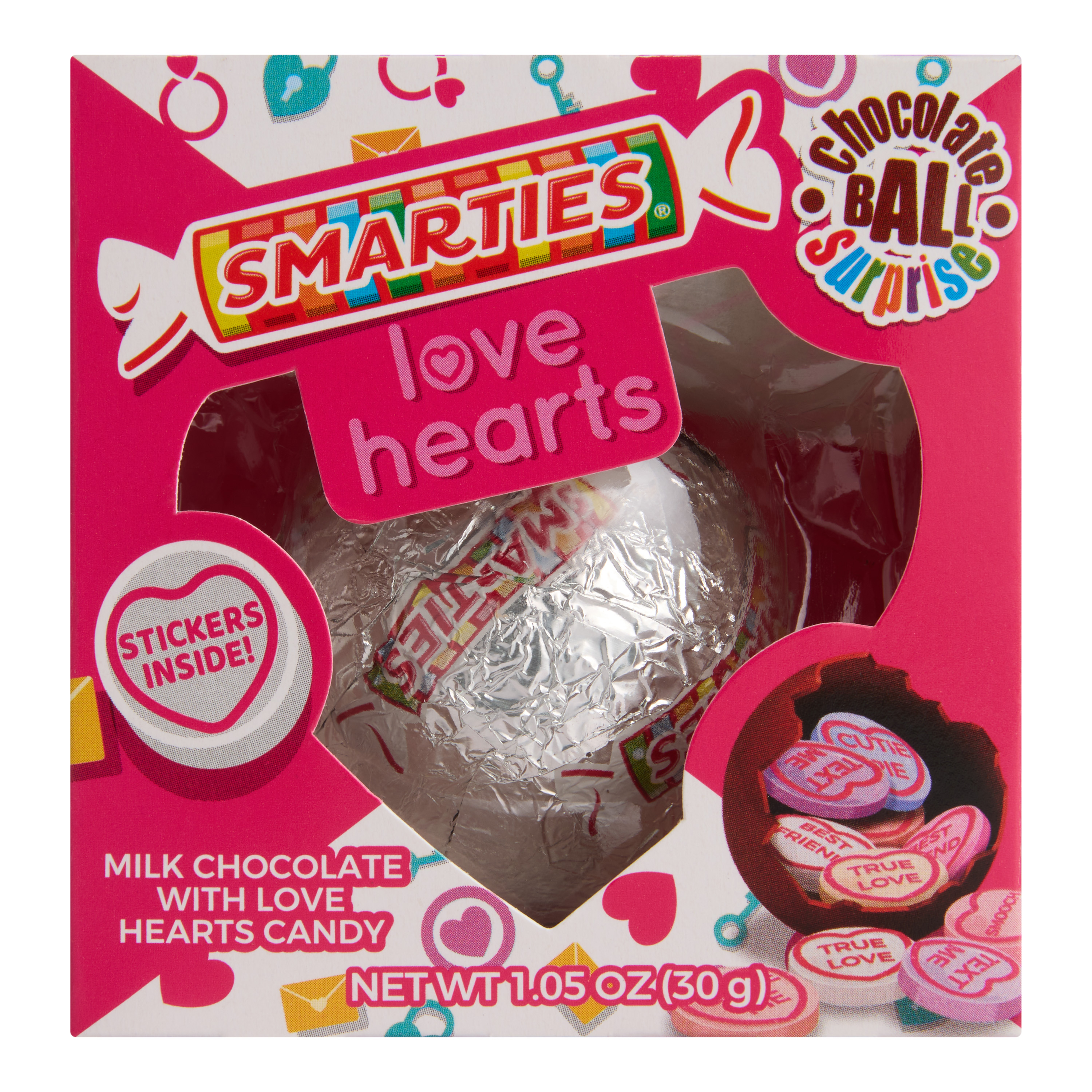 Smarties Love Hearts Milk Chocolate Ball Surprise - World Market