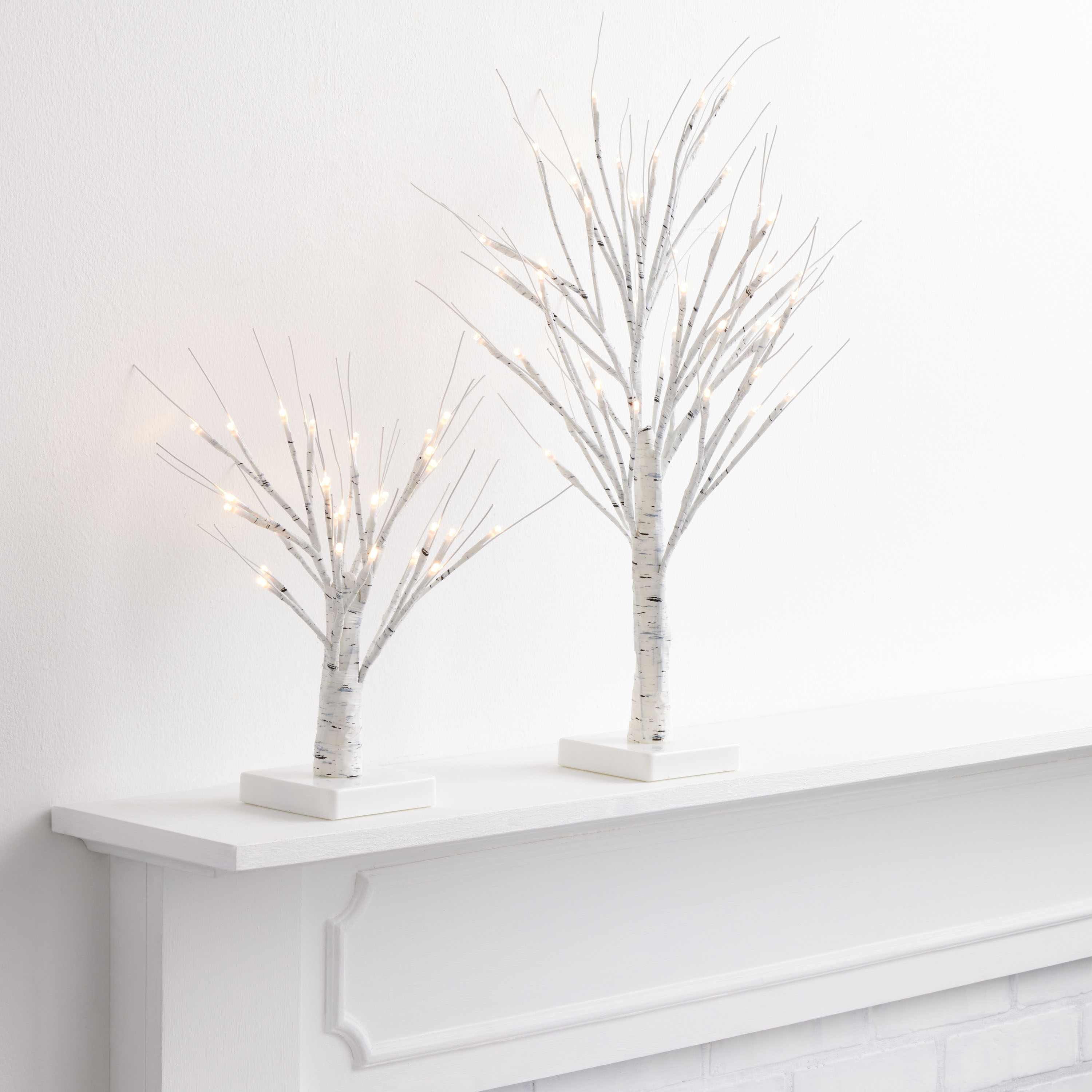 White Birch Micro LED Battery Operated Tree Decor - World Market