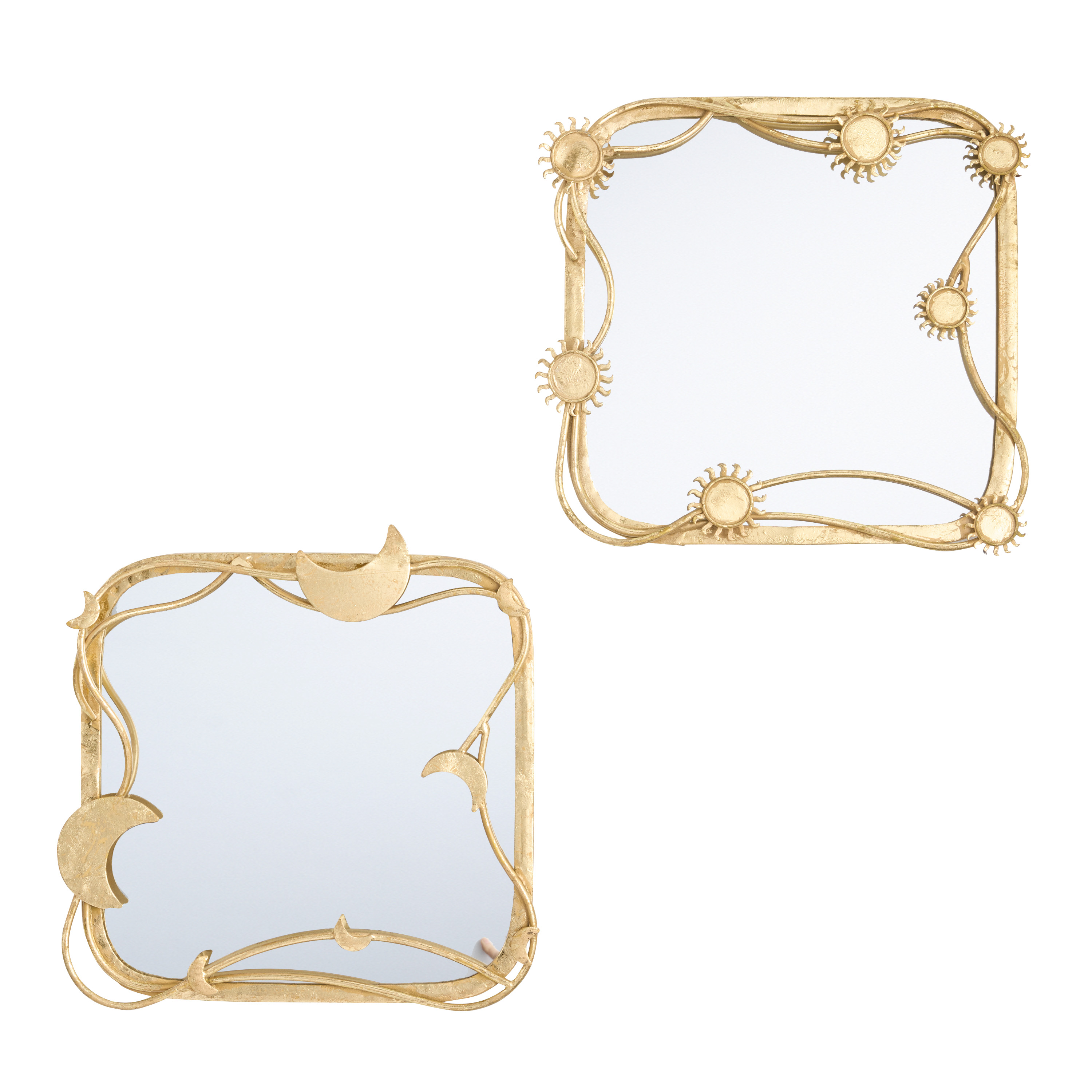 Square Gold Celestial Wall Mirror - World Market