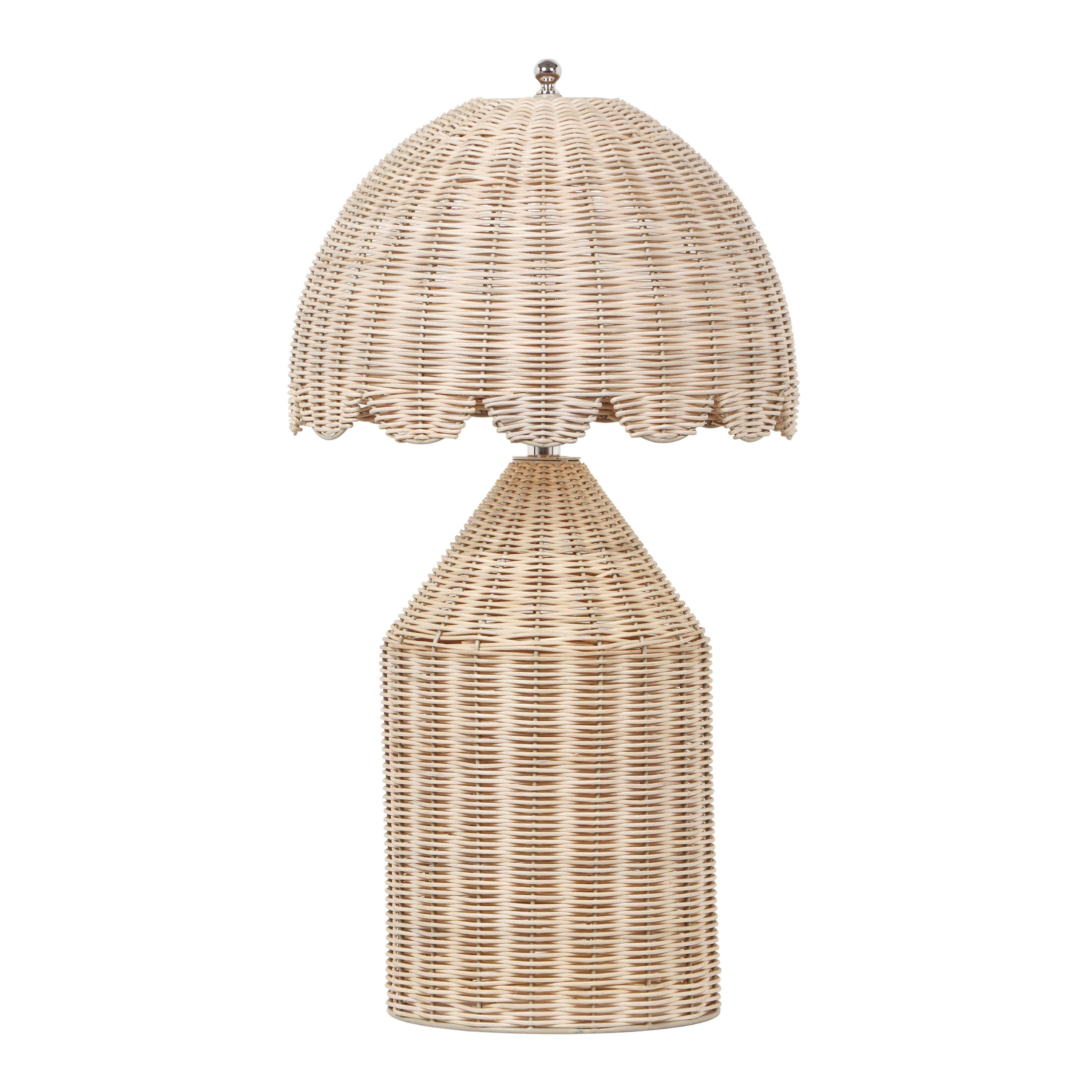 Willa Rattan Scallop Table Lamp - World Market