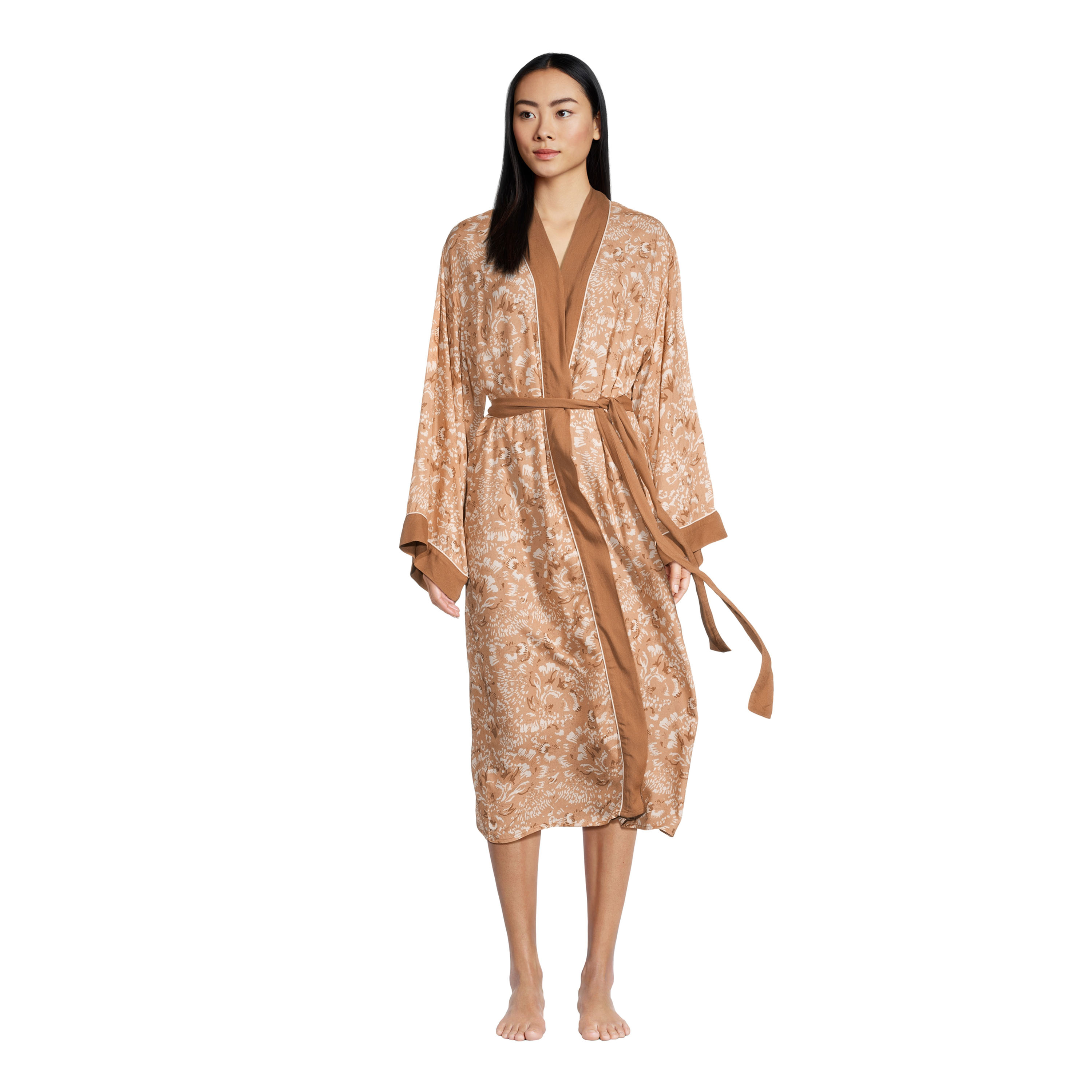 Alma Brown Floral Robe - World Market