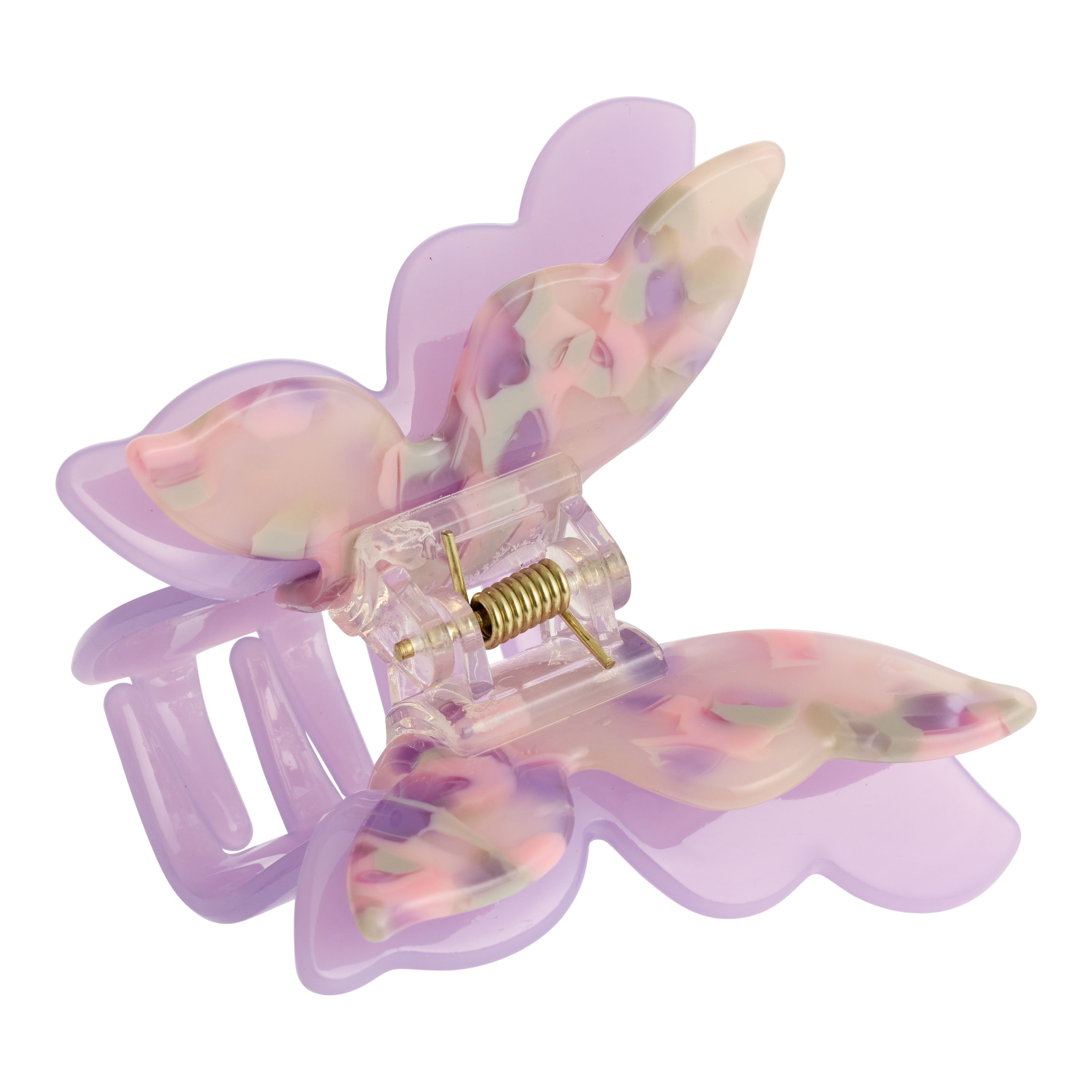 Purple and Pink Acrylic Butterfly Claw Clip - World Market