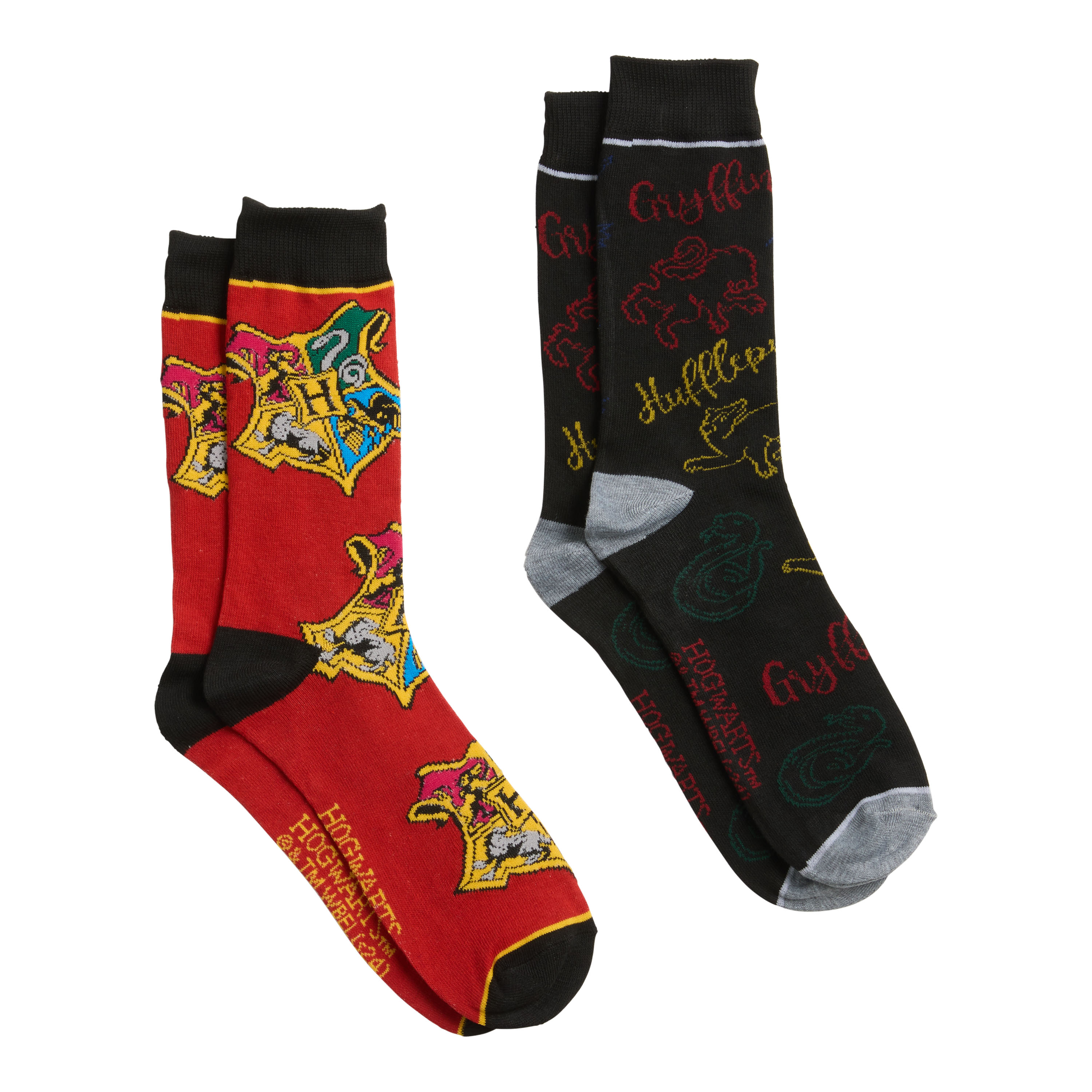 Harry Potter Hogwarts Crest and Houses Crew Socks 2 Pack - World Market