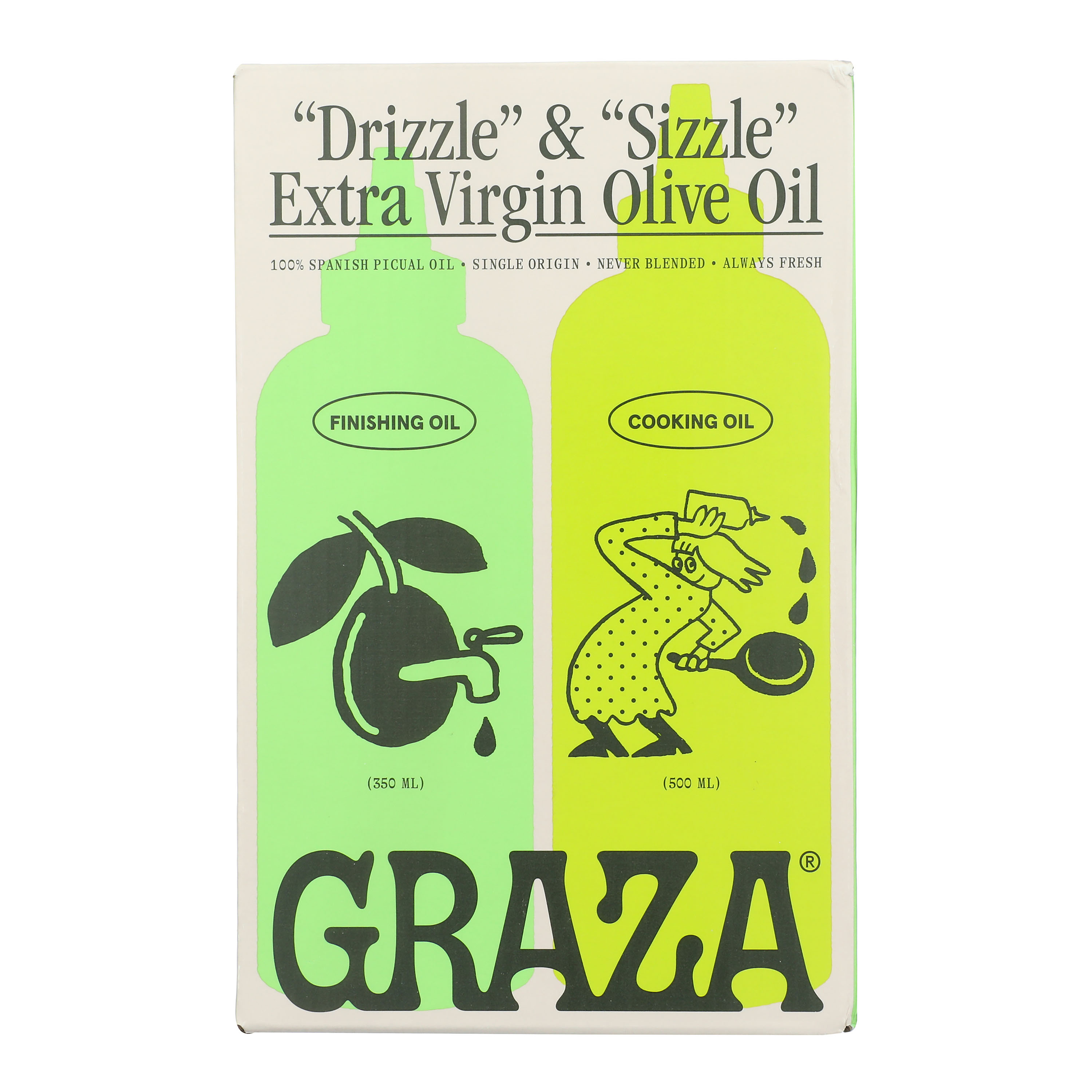 Graza The Duo Drizzle and Sizzle Olive Oil Gift Set 2 Pack - World Market