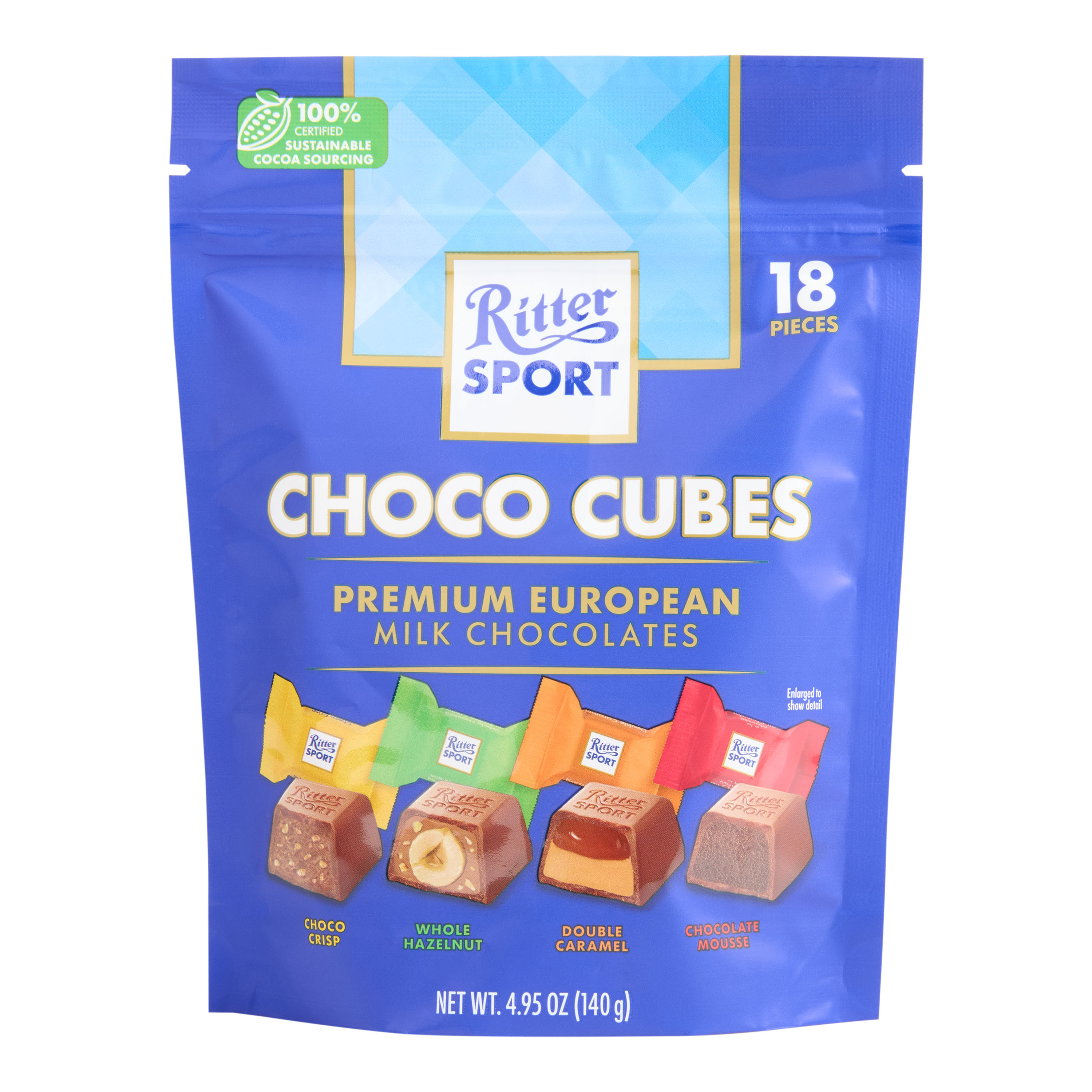 Ritter Sport Choco Cubes Assorted Milk Chocolates 18 Piece - World Market