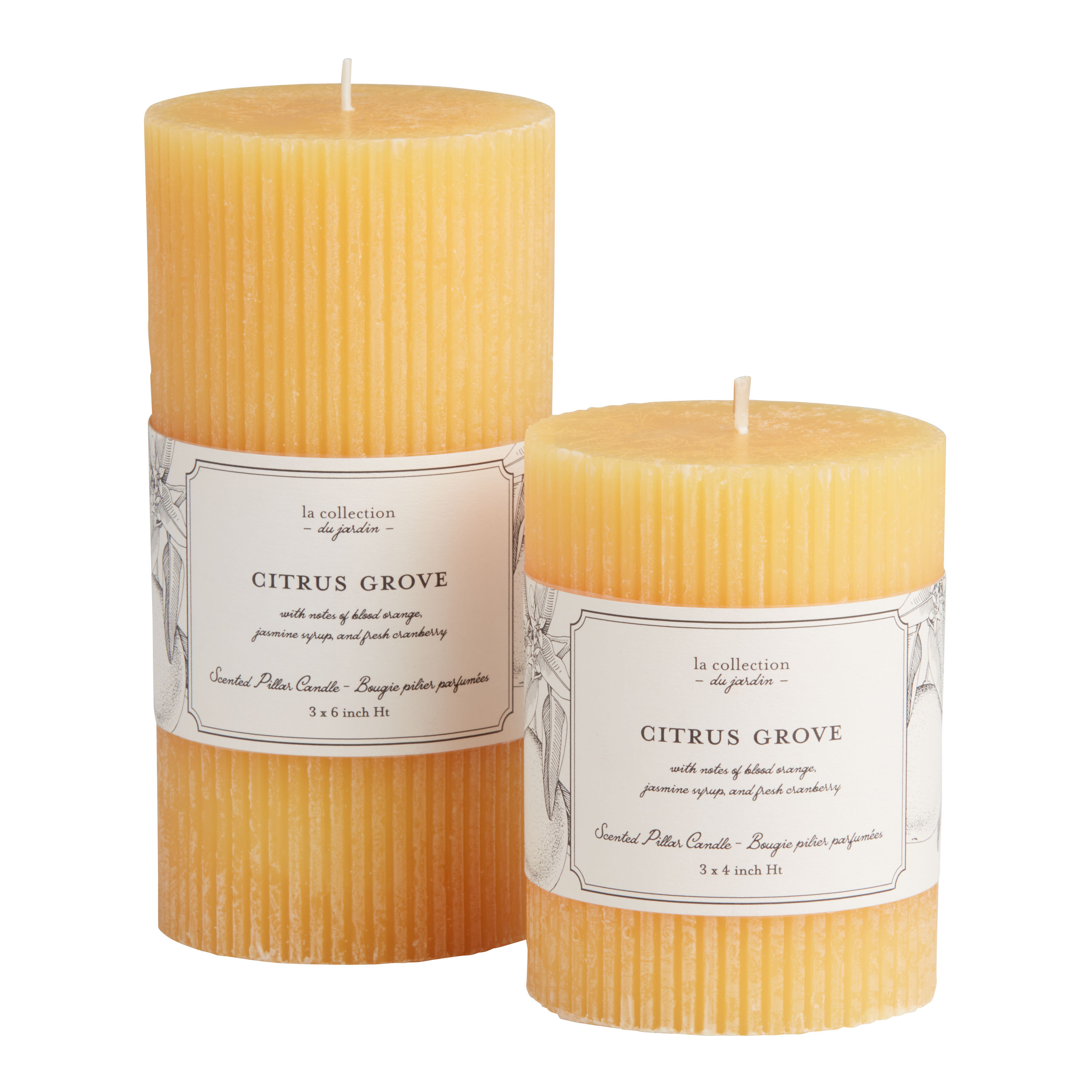 Jardin Citrus Grove Pillar Scented Candle - World Market