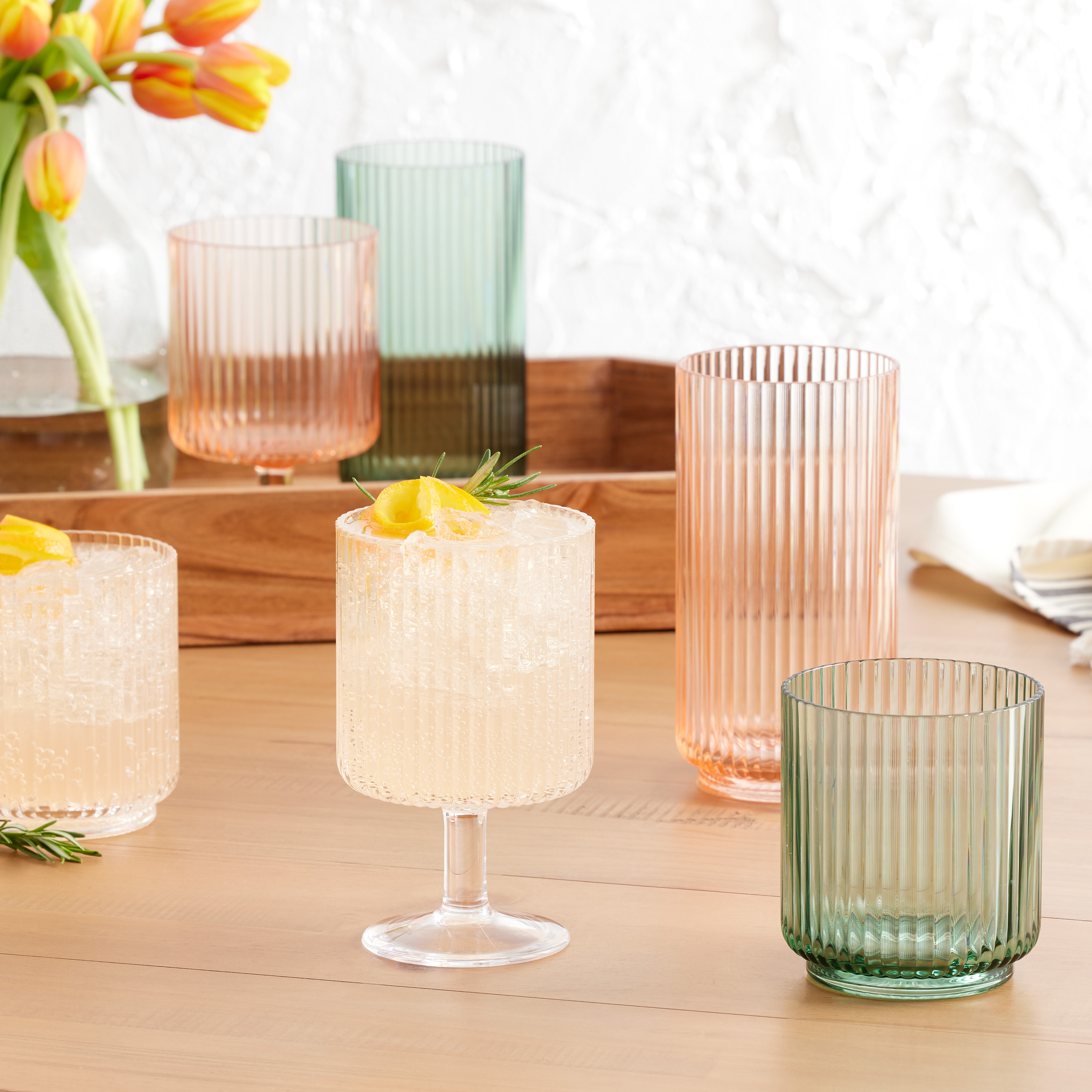Mesa Ribbed Acrylic Drinkware Collection - World Market