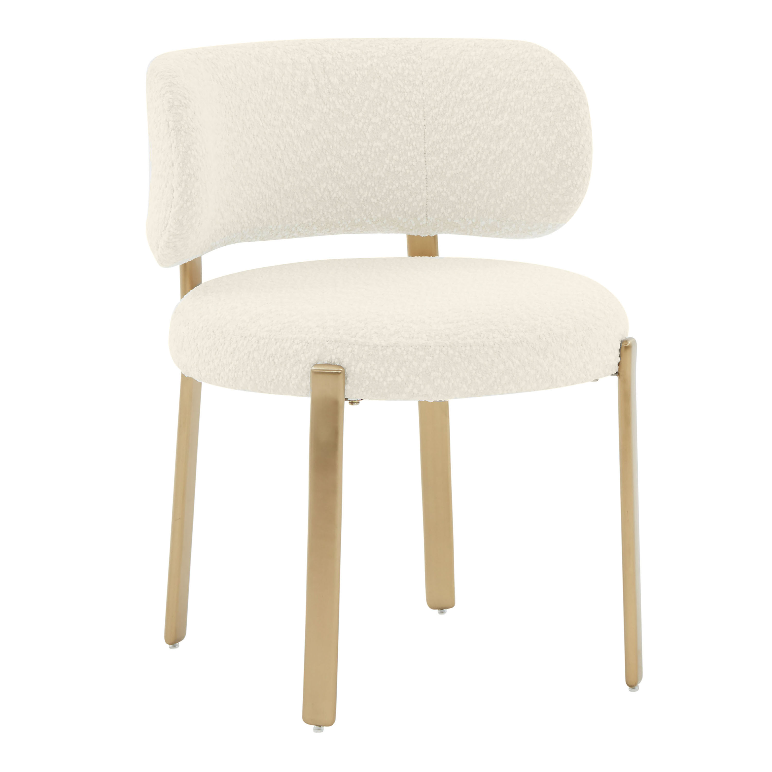 Porter Boucle Curved Split Back Upholstered Dining Chair - World Market