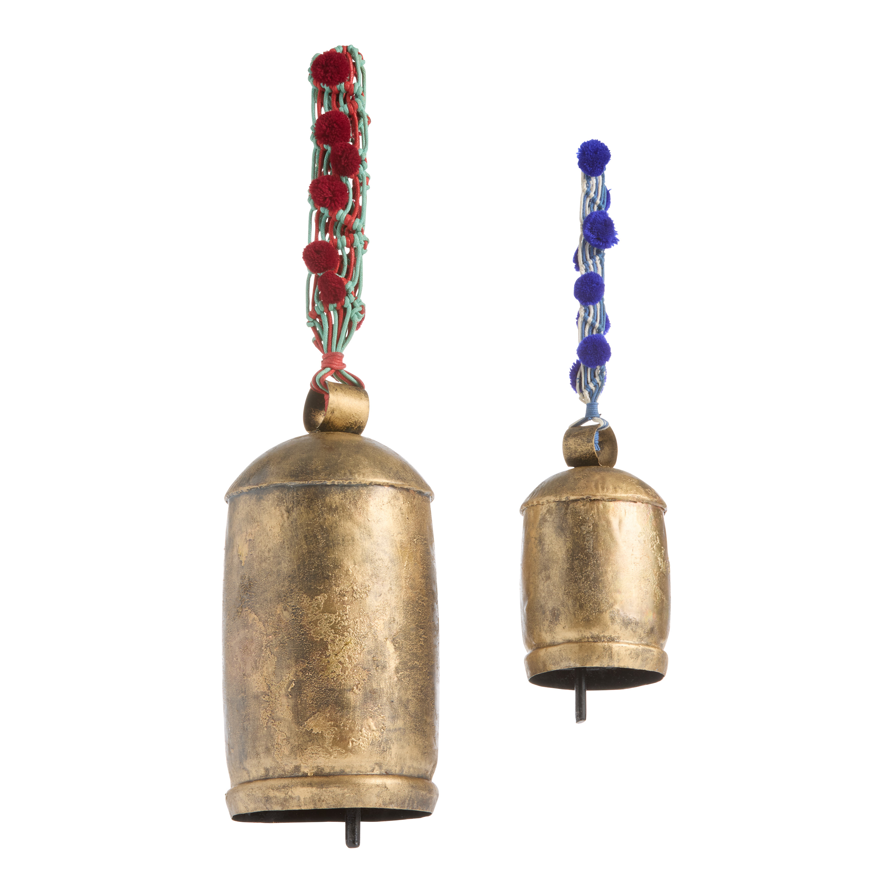 CRAFT Antique Gold Metal Cowbell with Braided Cord - World Market